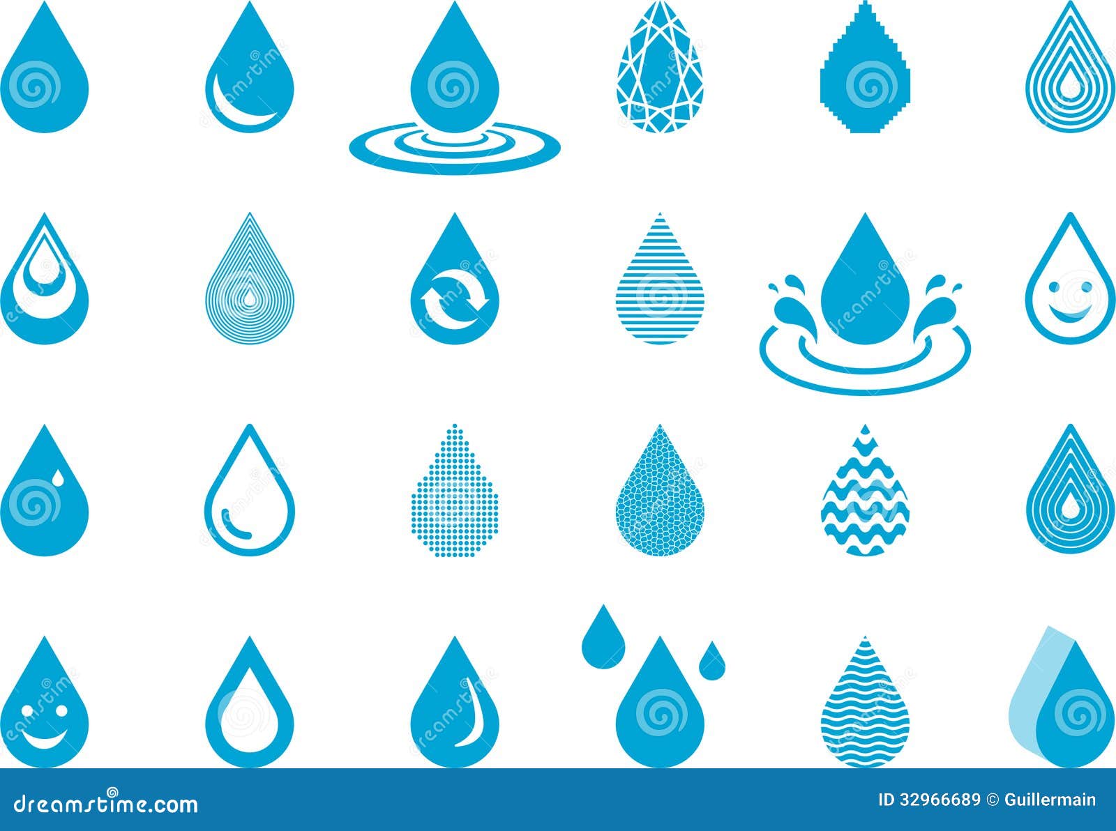 Set of Drops stock vector. Illustration of clean, beverage - 32966689