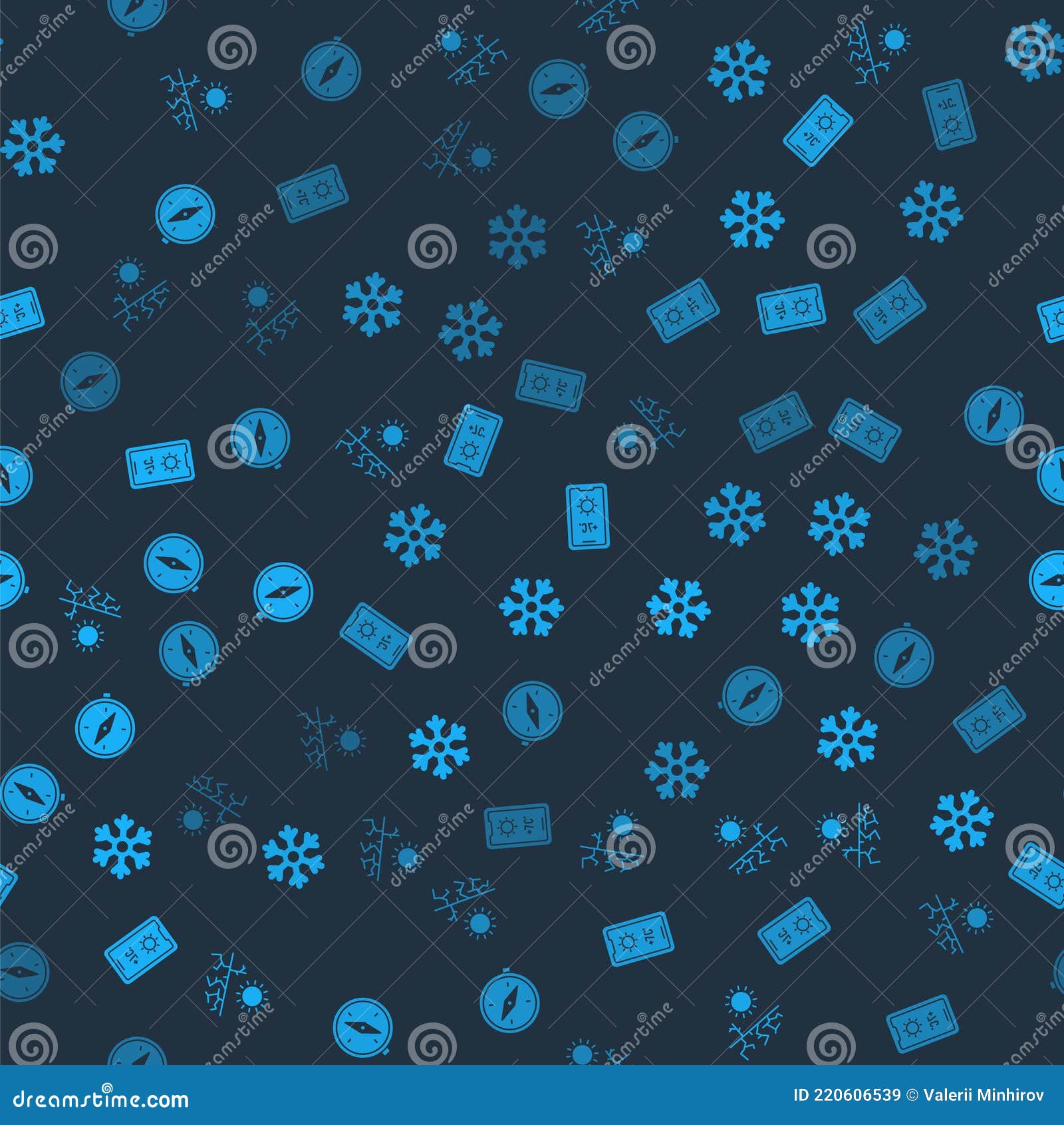 Set Drought, Snowflake, Weather Forecast and Compass on Seamless ...