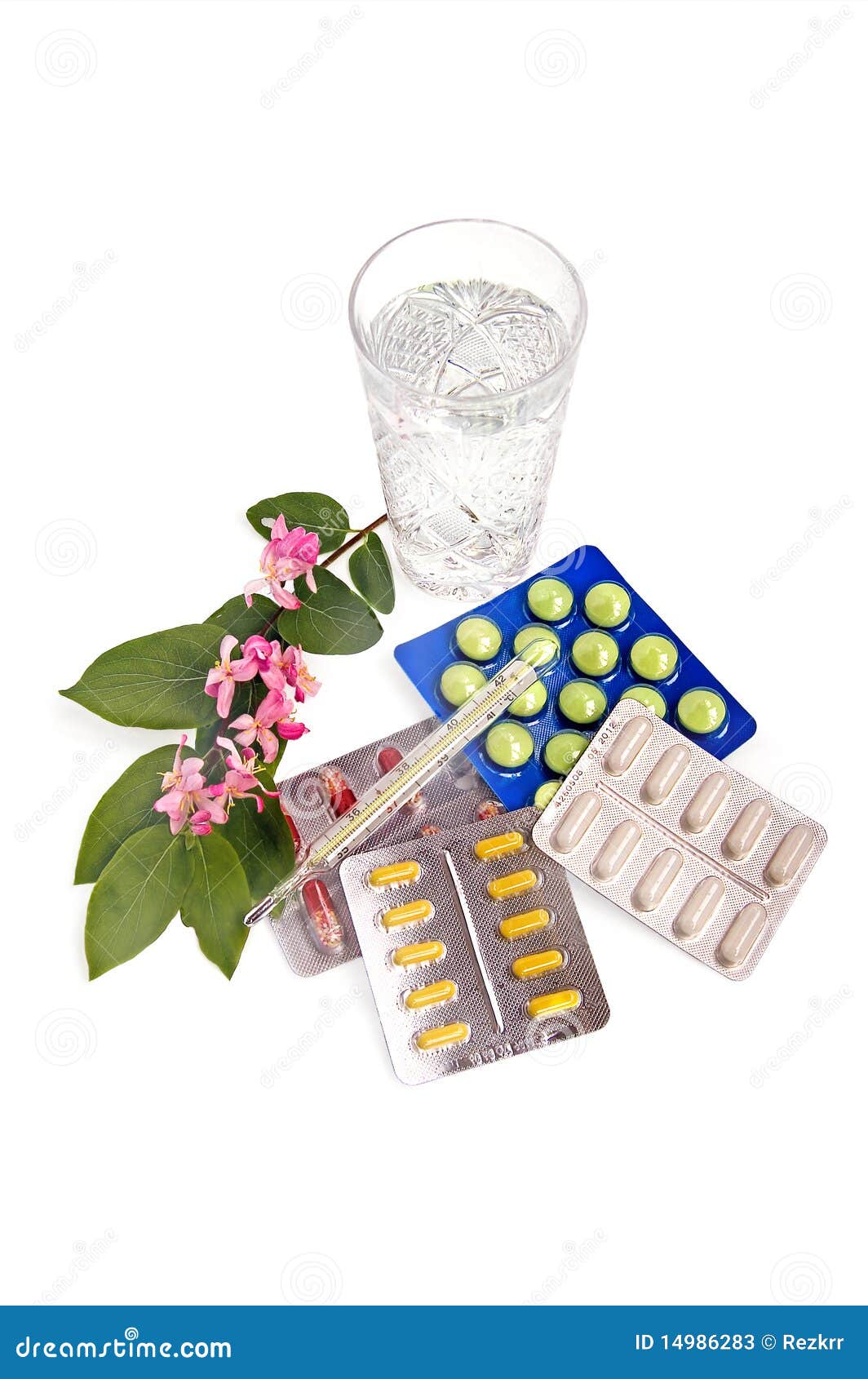 Set drugs stock image. Image of glass, health, pill, flower - 14986283