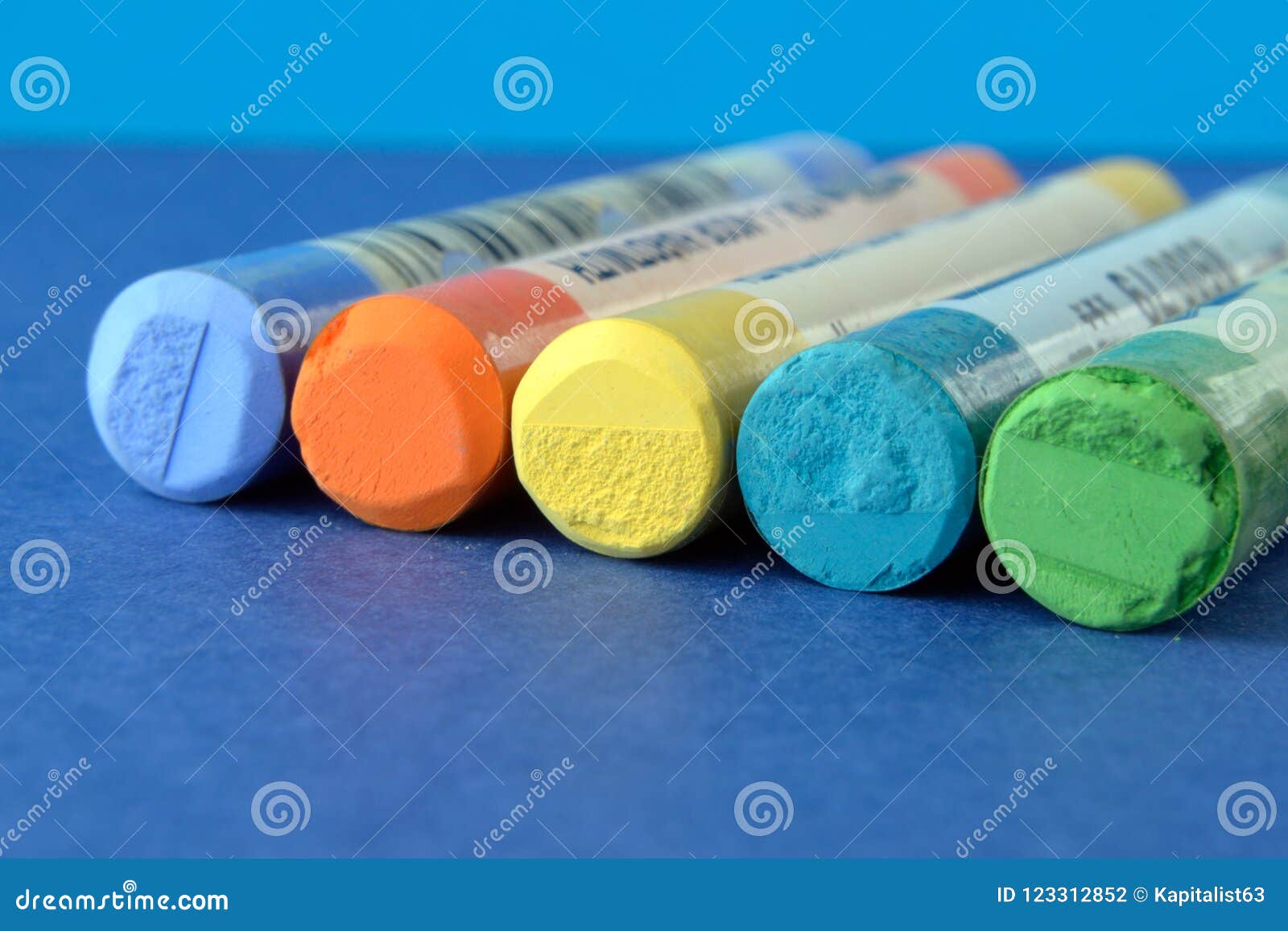 Set of dry pastels stock photo. Image of pastel, pastels - 123312852