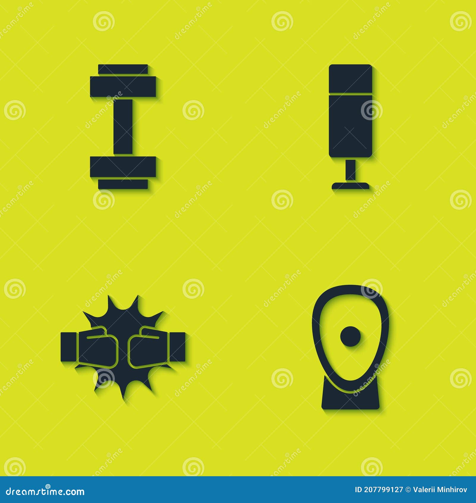 Set Dumbbell, Boxing Training Paws, Punch Boxing Gloves and Punching ...