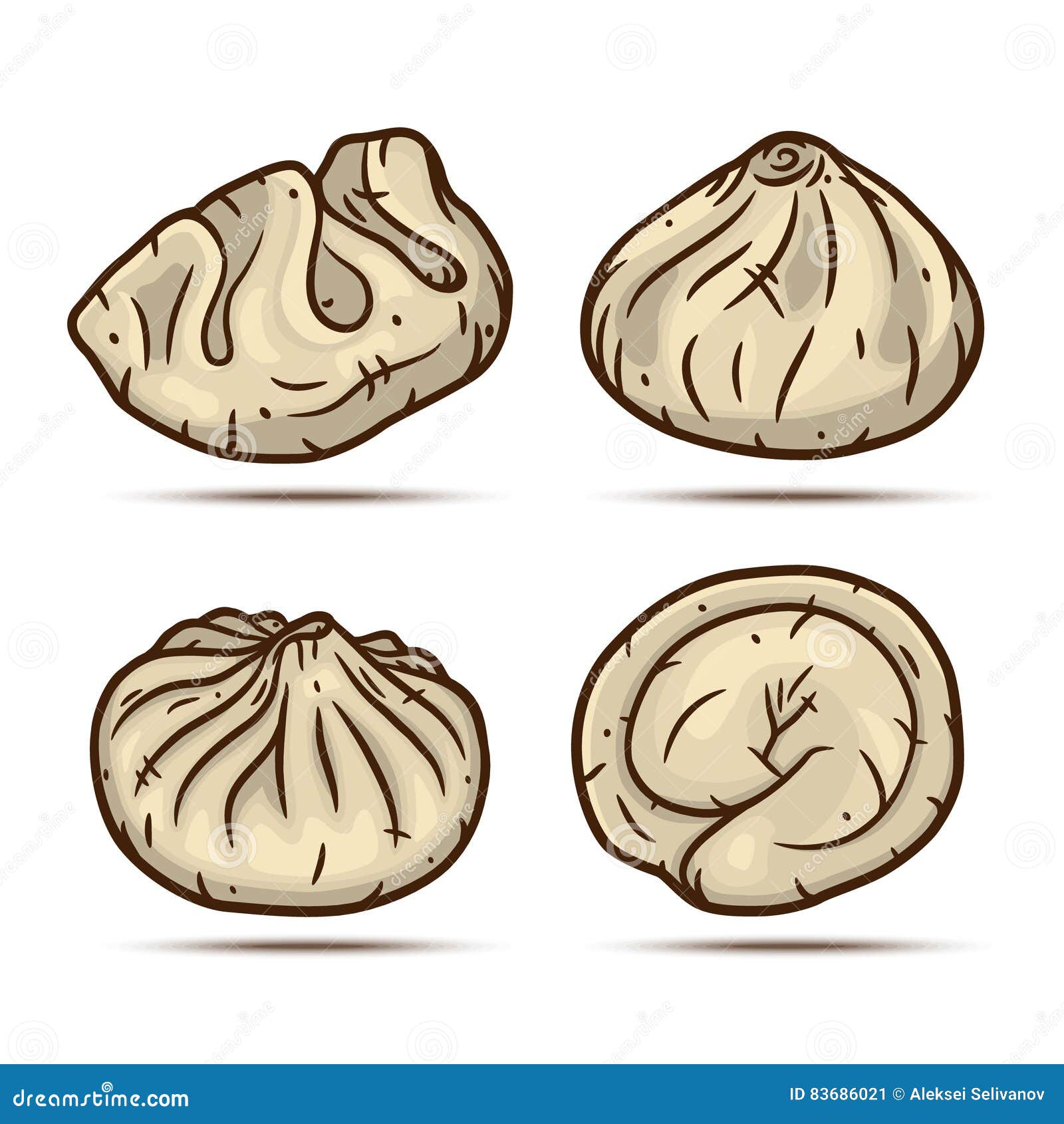 Set of Dumplings. Dim Sum Set. Vector Illustration. Stock Vector ... Set of Dumplings. Dim Sum Set. Vector Illustration. Stock Vector ...