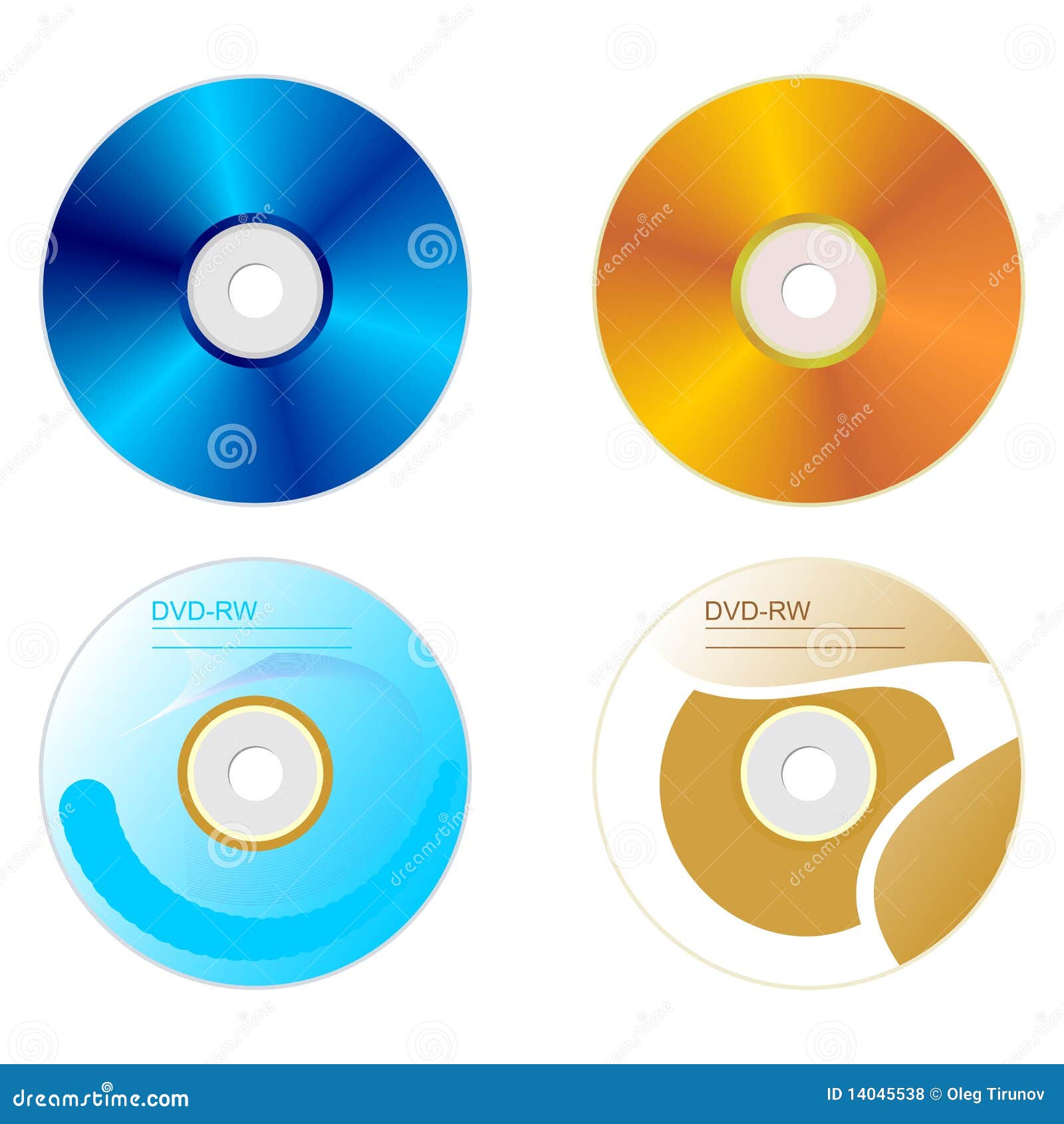 Set DVD Disk with Both Sides Stock Vector - Illustration of computer ...