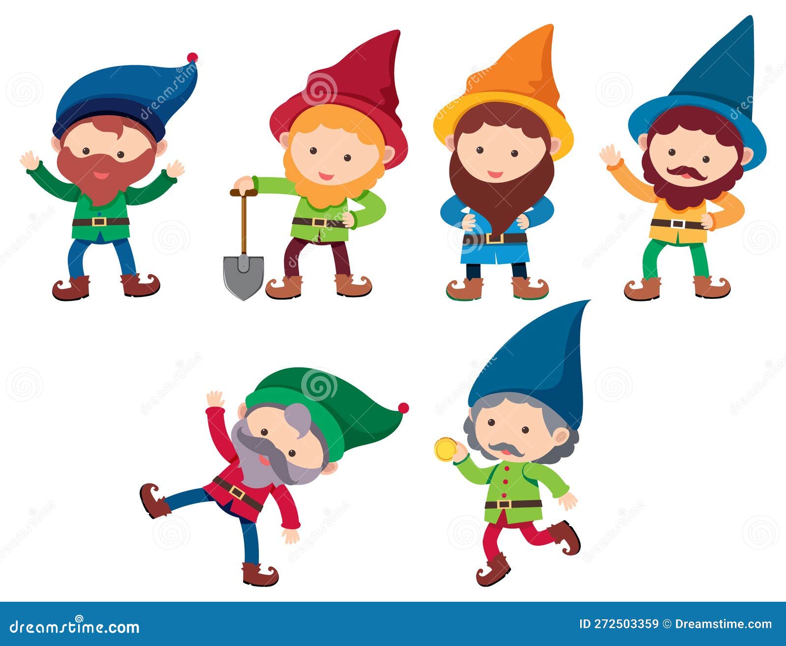 Set of dwarf cartoon stock vector. Illustration of dwarf - 272503359