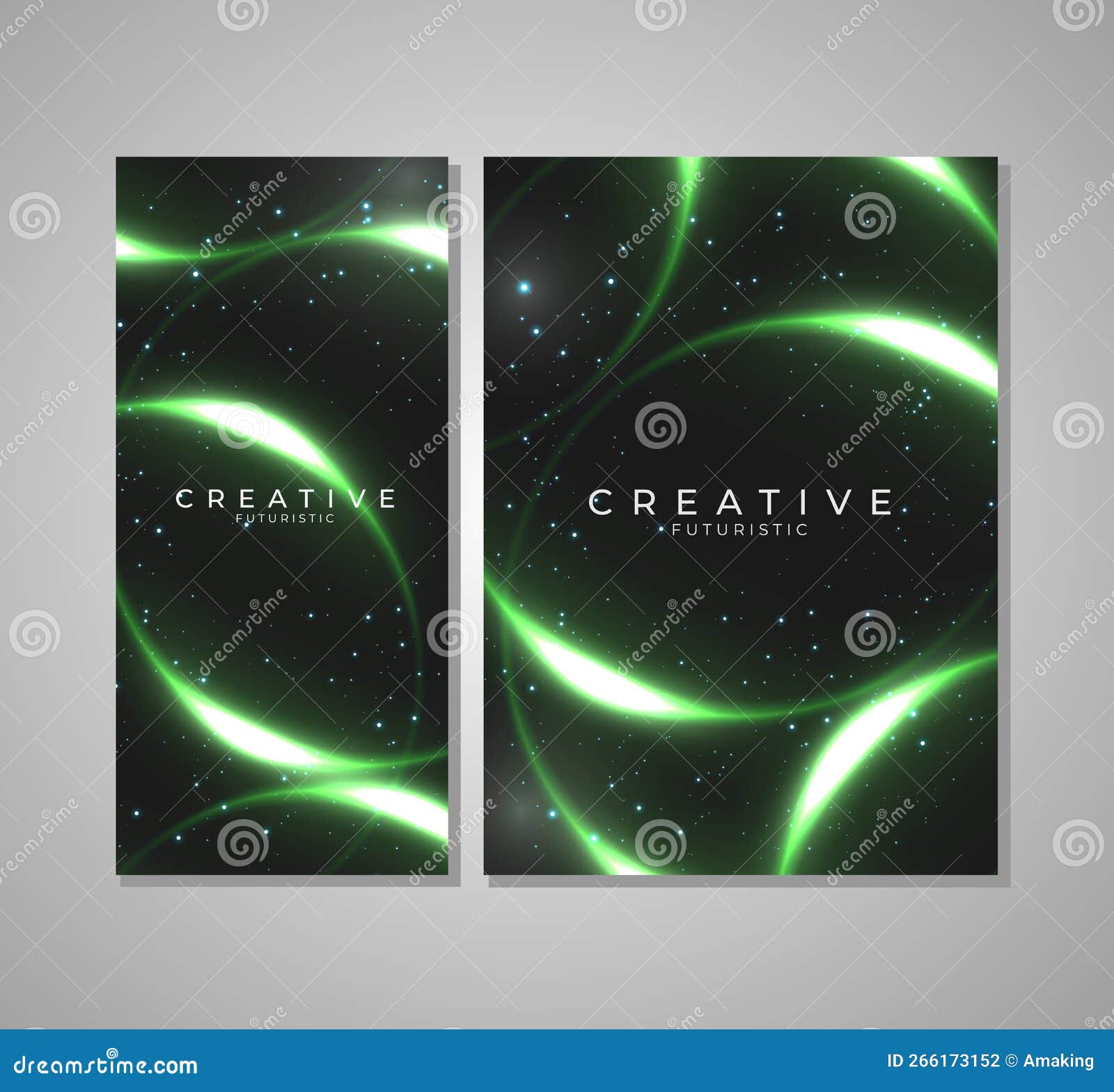 Set of Dynamic Wave Space Background with Light Shadow Effect ...