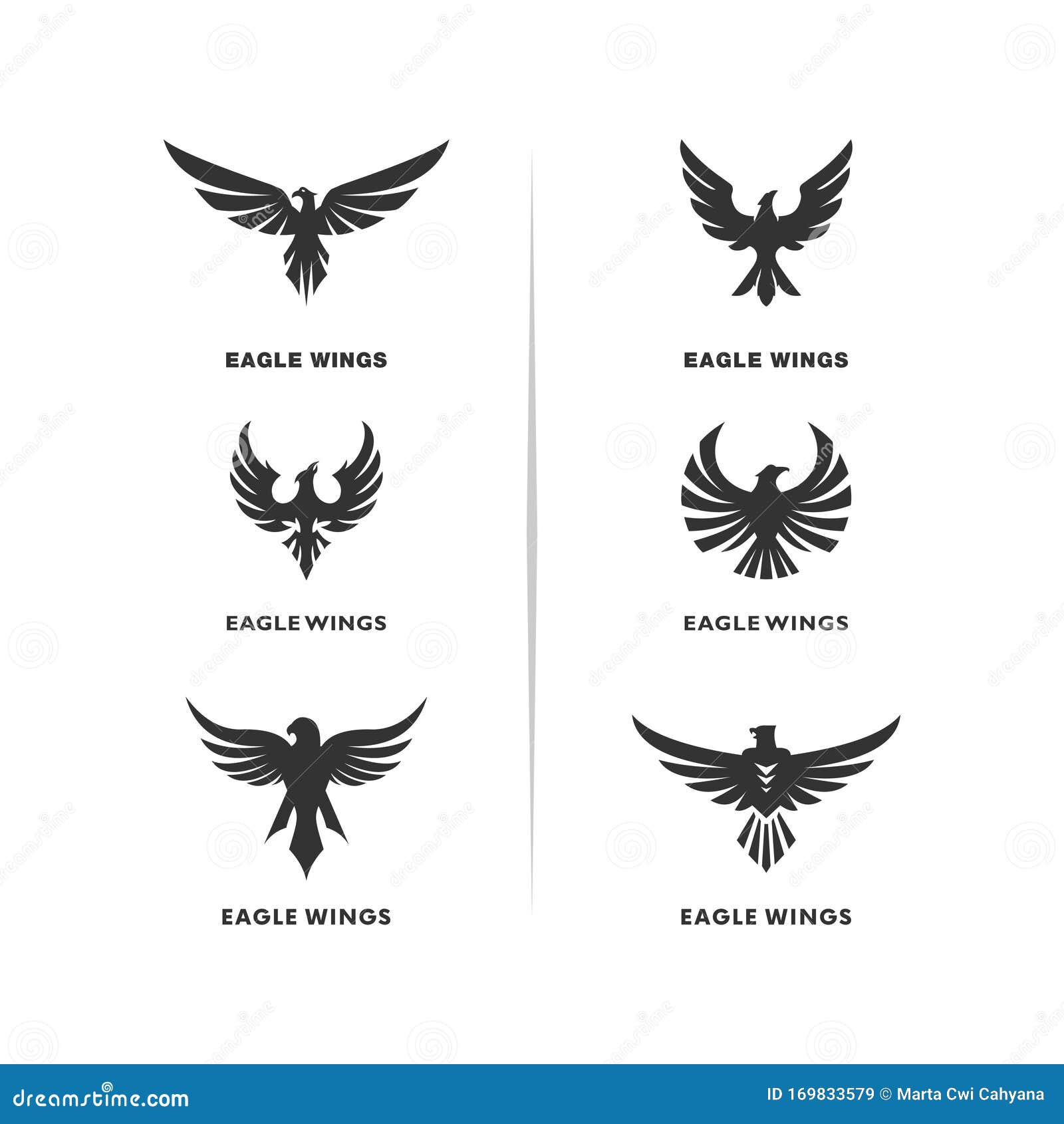 Set of Eagle Logo Design Vector. Eagle Logo Design Concepts Template ...