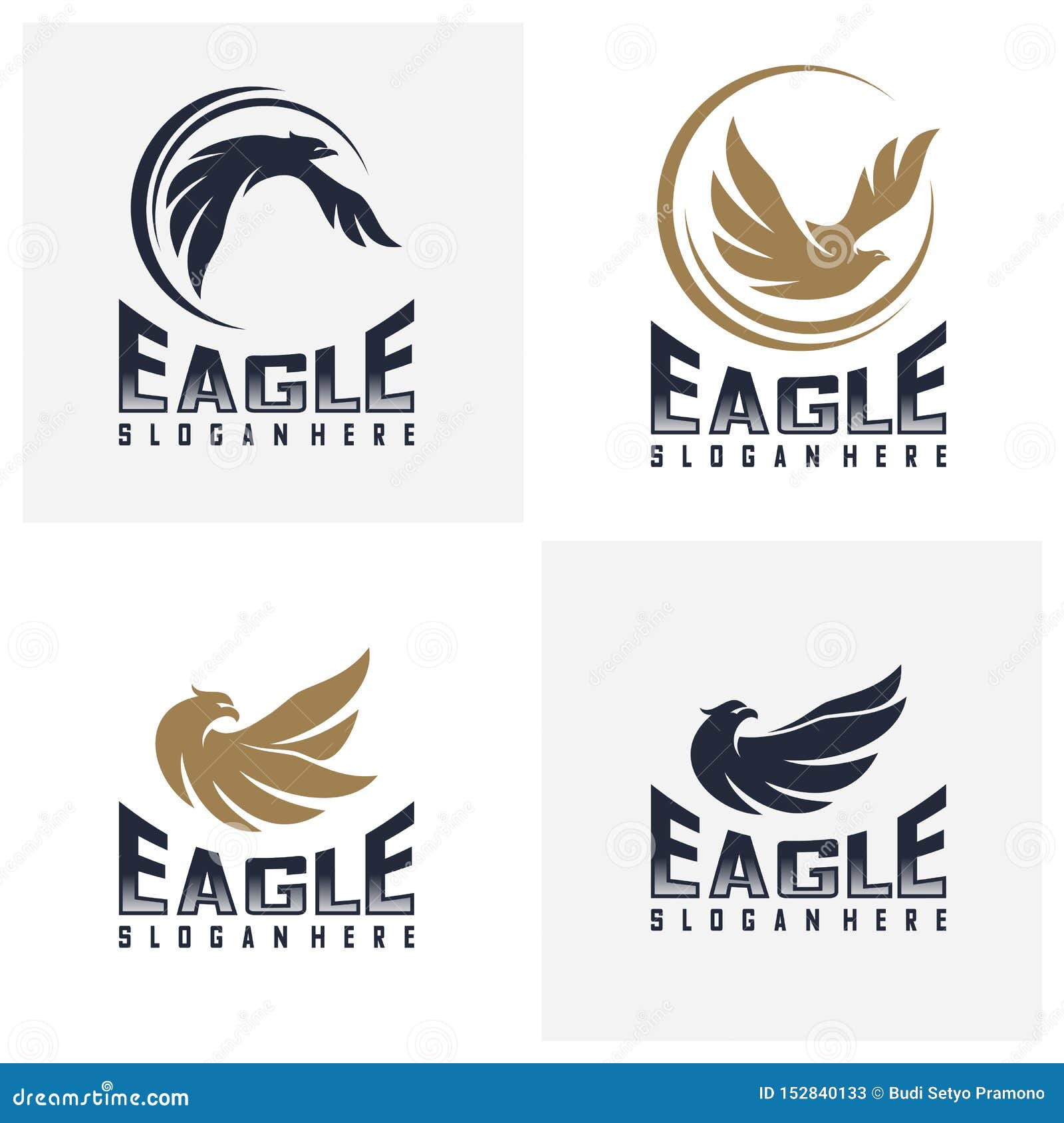 Set of Eagle Logo Design Vector. Flying Eagle Logo Template Stock ...