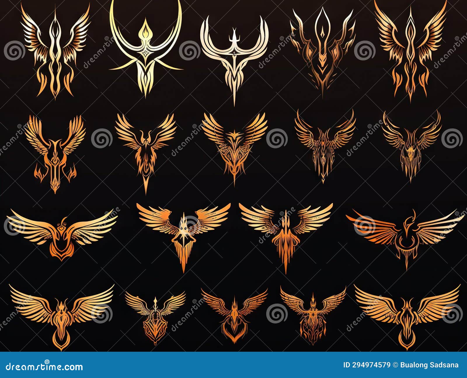 Eagle Symbols Cartoon Vector | CartoonDealer.com #30613451