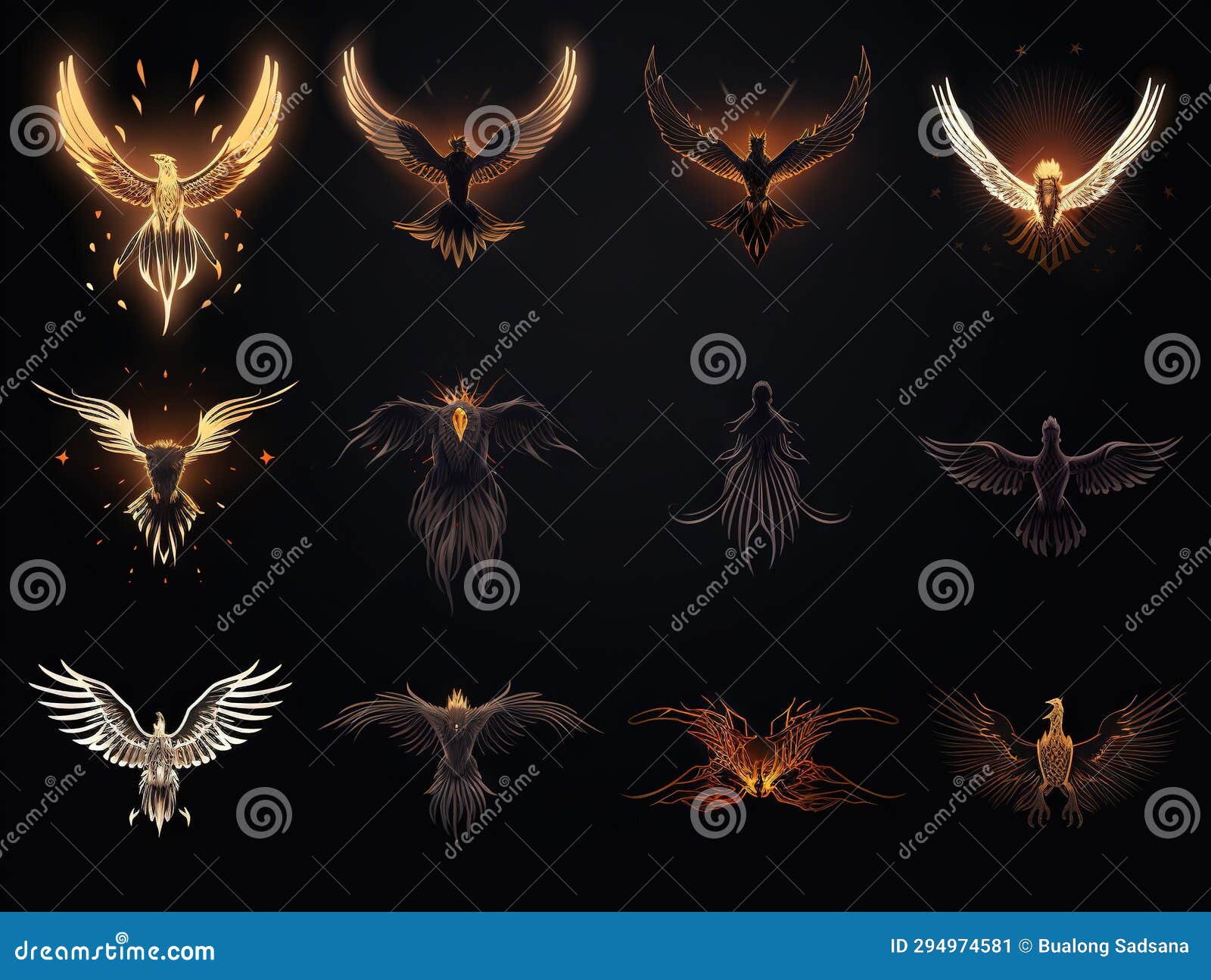 Eagle Symbols Cartoon Vector | CartoonDealer.com #56015403