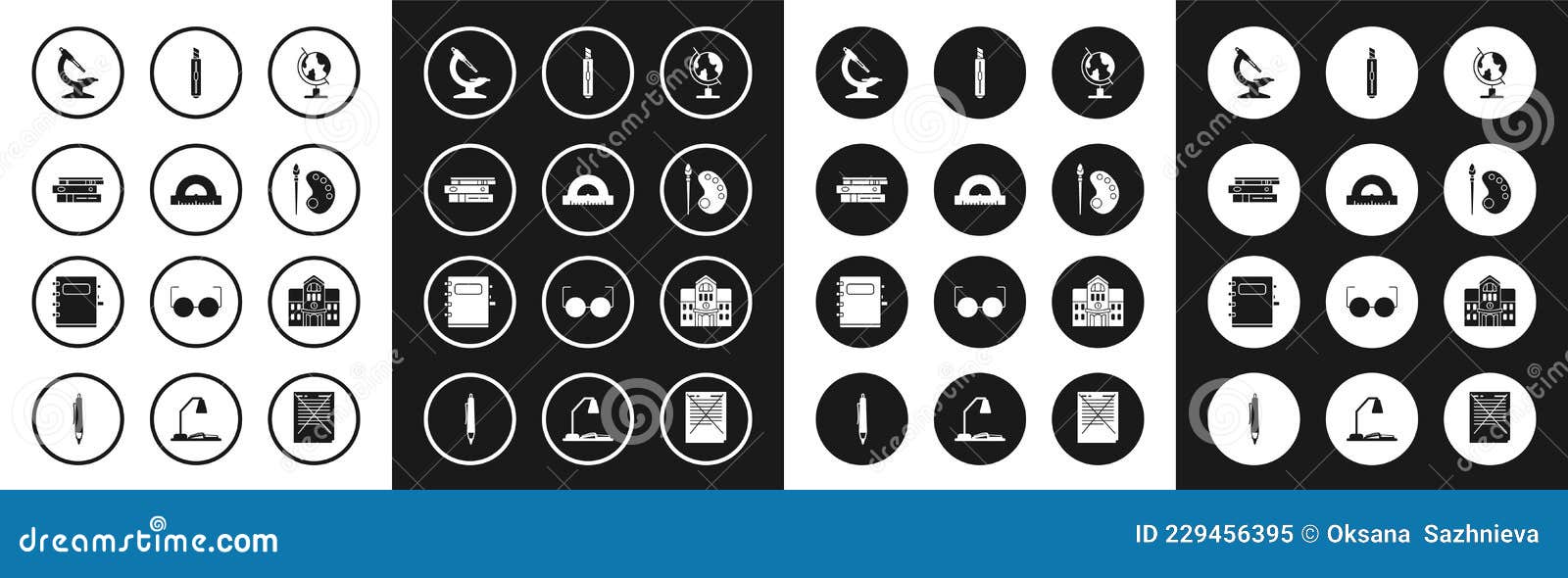 Set Earth Globe, Protractor Grid for Measuring Degrees, Office Folders ...