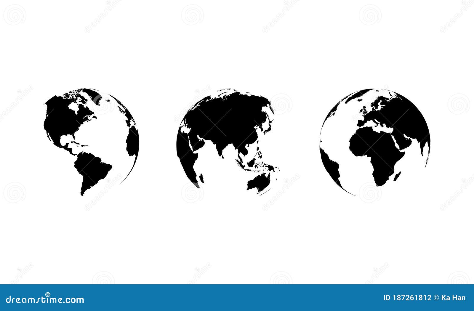 Set of Earth Icon Vector in Trendy Flat Style. World Map Symbol ... Set of Earth Icon Vector in Trendy Flat Style. World Map Symbol ...