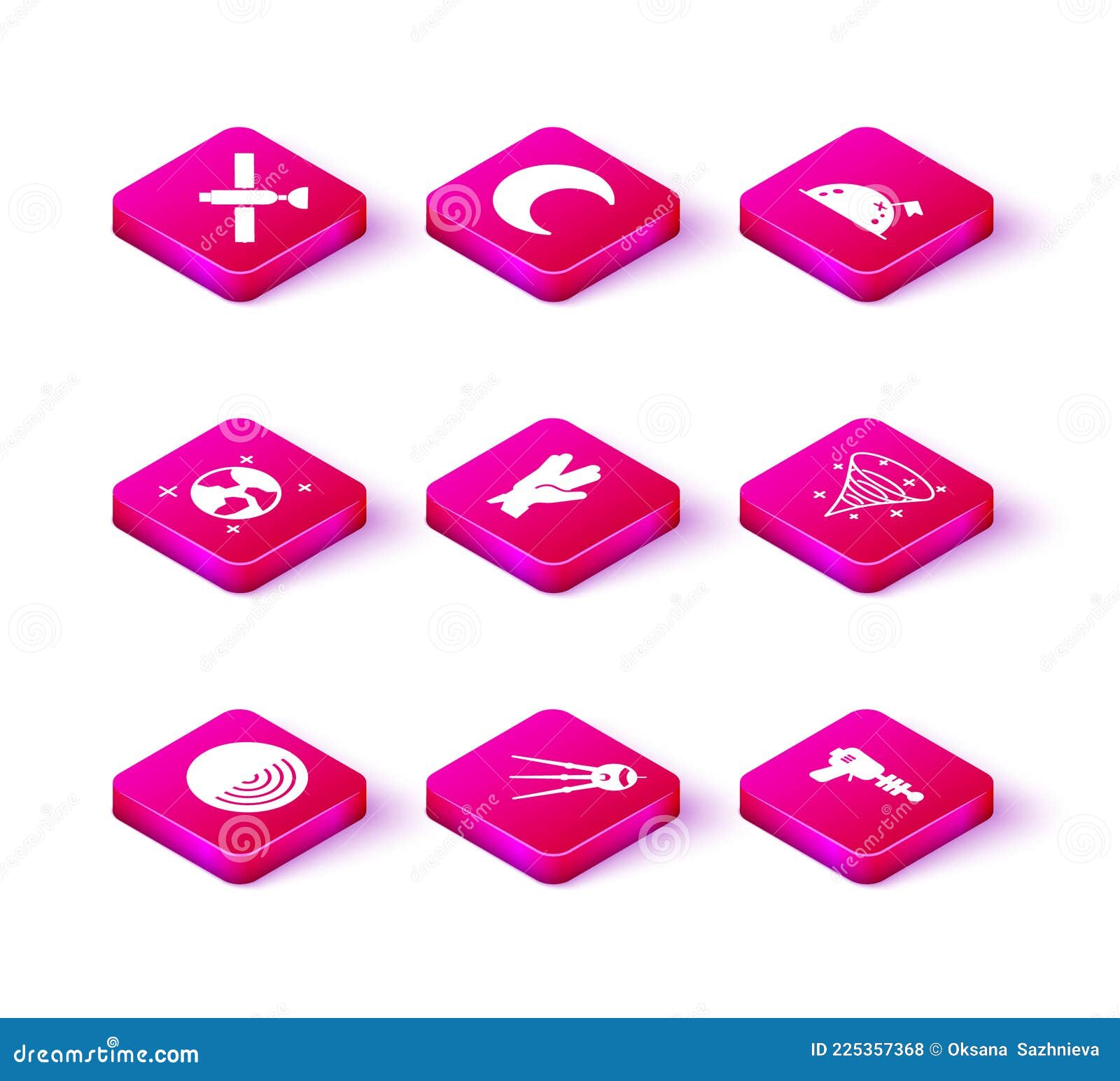 Set Earth Structure, Satellite, Globe, Vulcan Salute, Ray Gun, Black ... Set Earth Structure, Satellite, Globe, Vulcan Salute, Ray Gun, Black ...