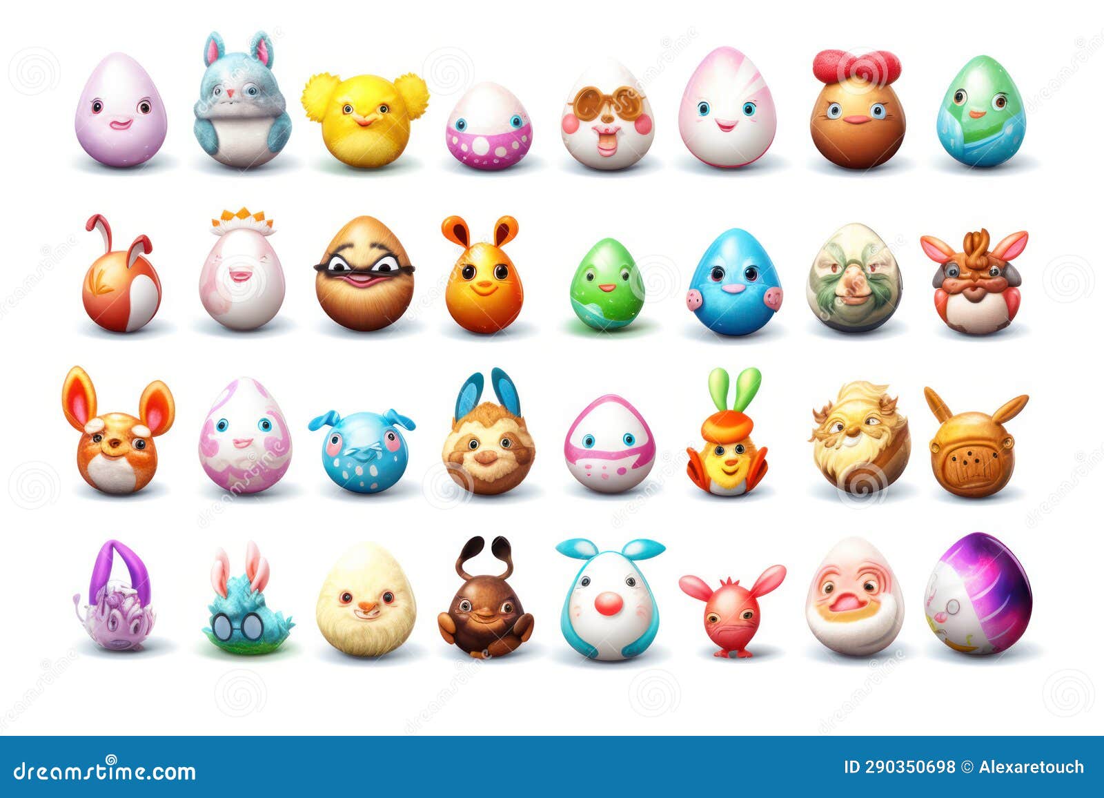 Easter Egg Character. Cute Adorable Easter Background. Generative Ai ...