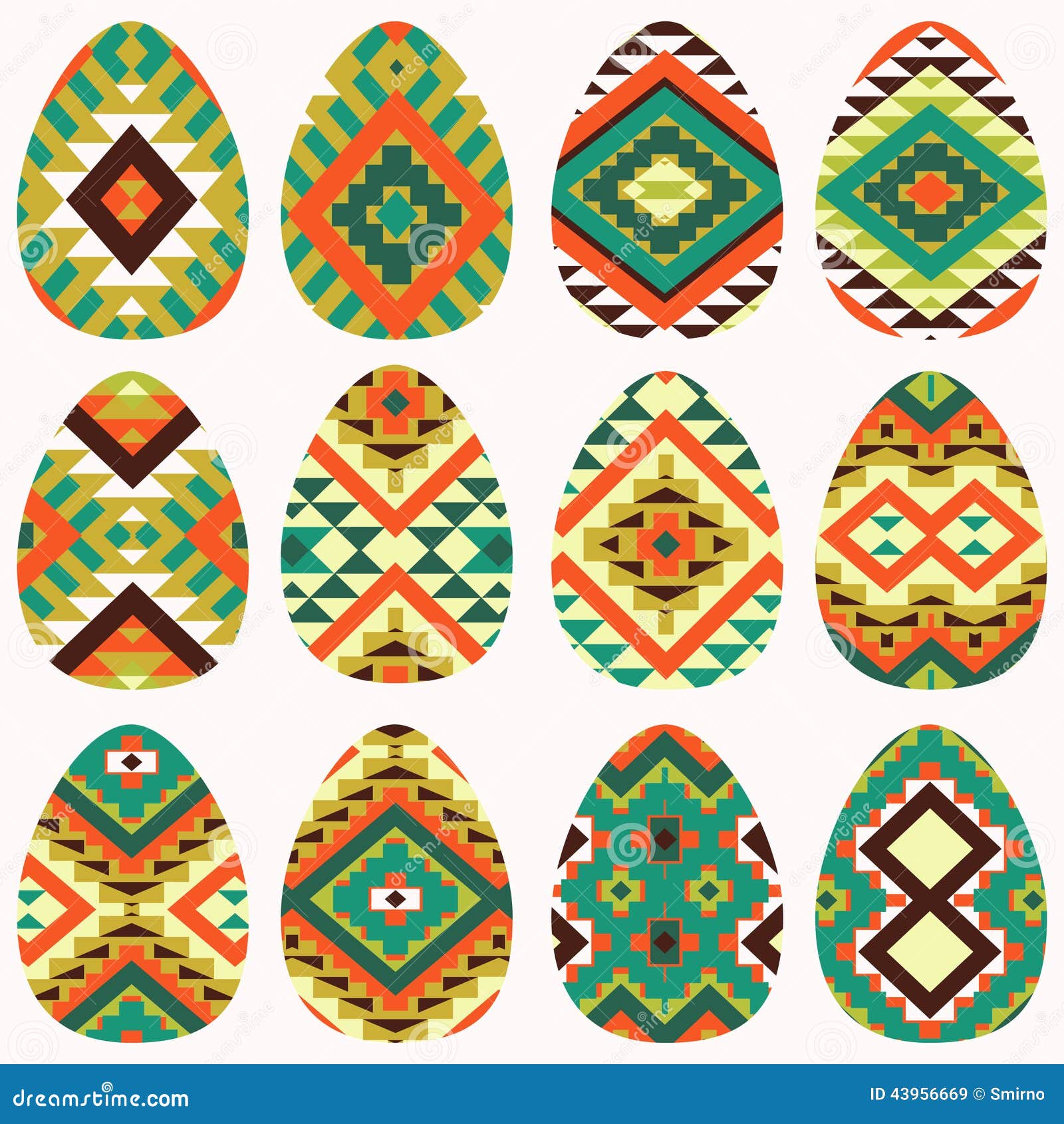 Navajo Style Ethnic Pattern Vector Illustration | CartoonDealer.com ...
