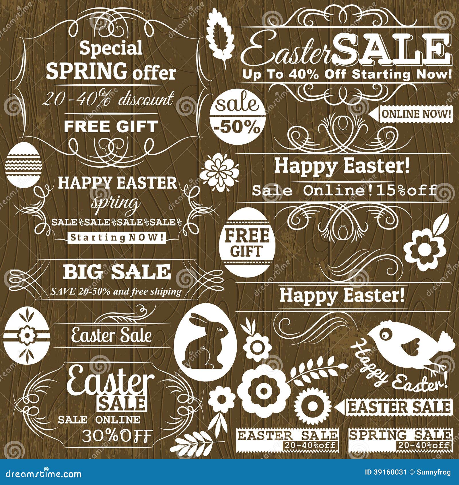 Set of Easter Sale Offer Labels, Vector Stock Vector - Illustration of ...