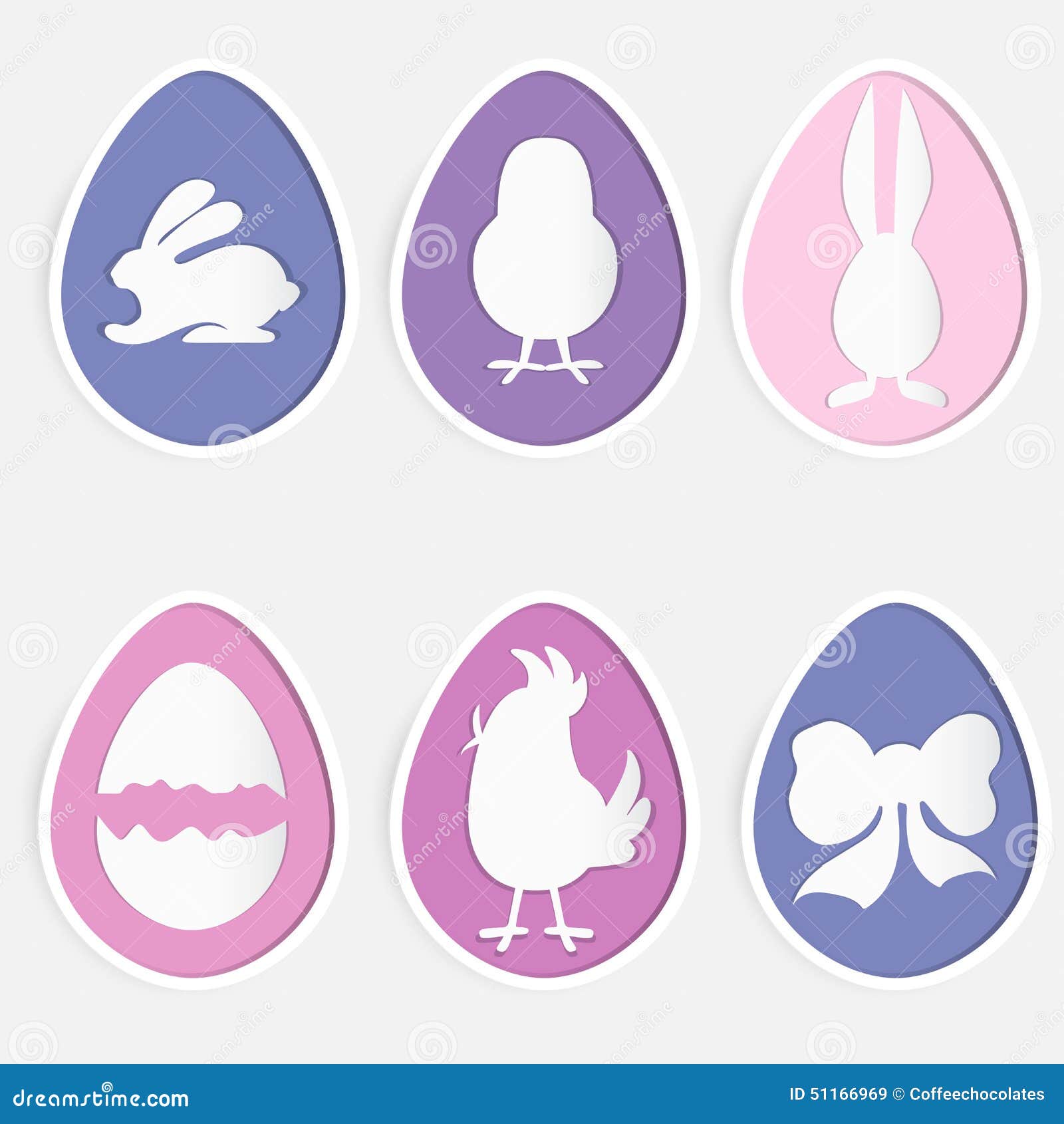 Set of Easter Symbols Vector Stock Vector - Illustration of poultry ...