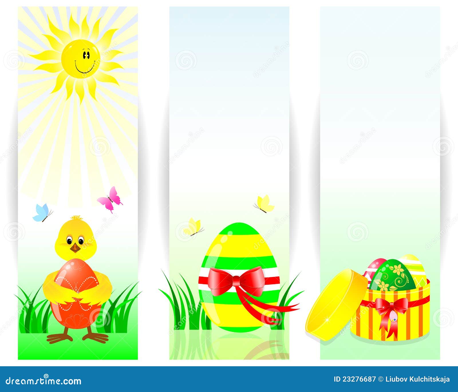 Set of Easter Vertical Banners. Stock Vector - Illustration of gift ...