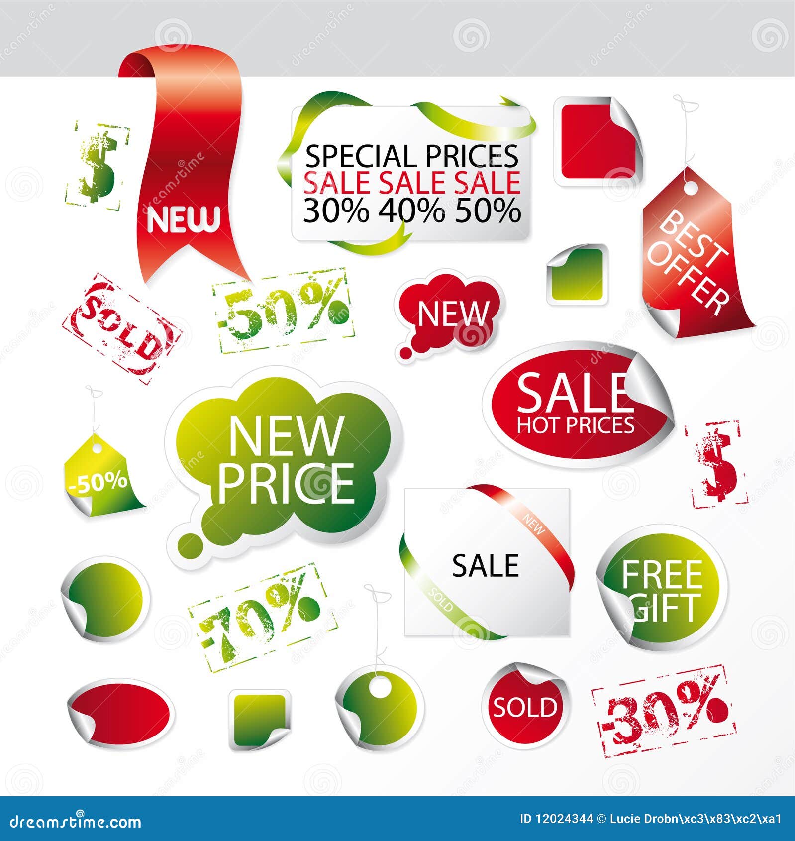 Set of Easy Editable Market Symbols Stock Vector - Illustration of ...