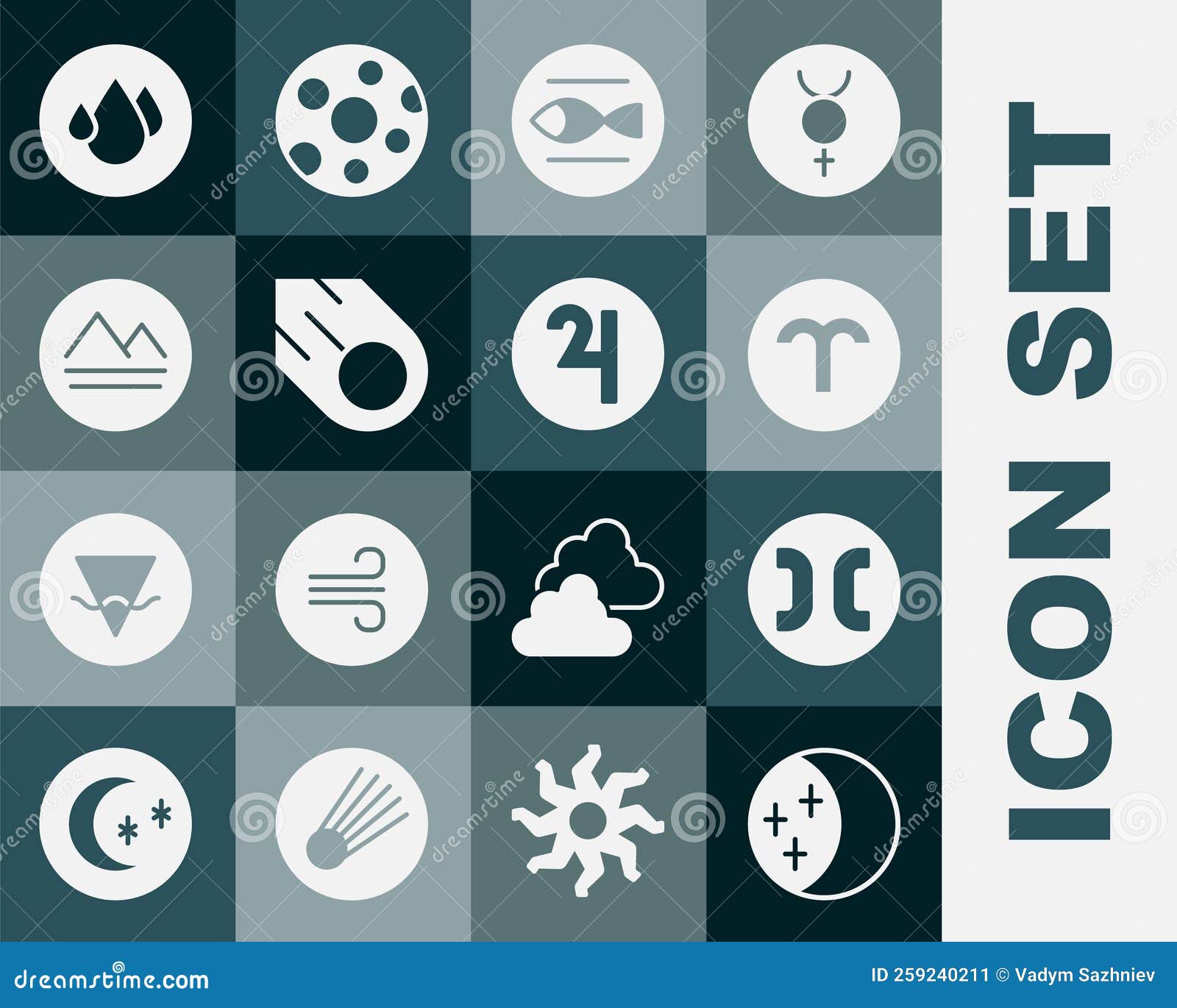 Set Eclipse of the Sun, Pisces Zodiac, Aries, Comet, Earth Element ...