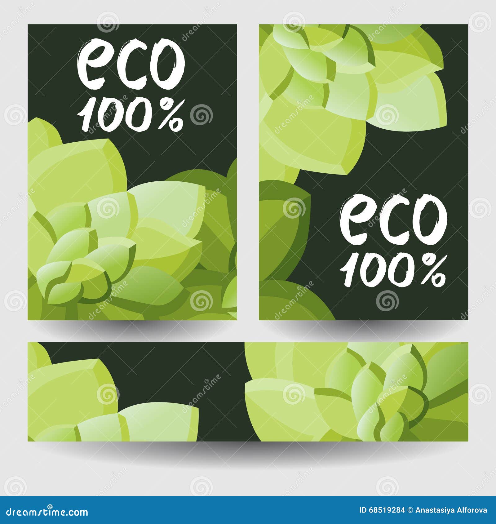 Set of eco backgrounds stock vector. Illustration of graphic - 68519284