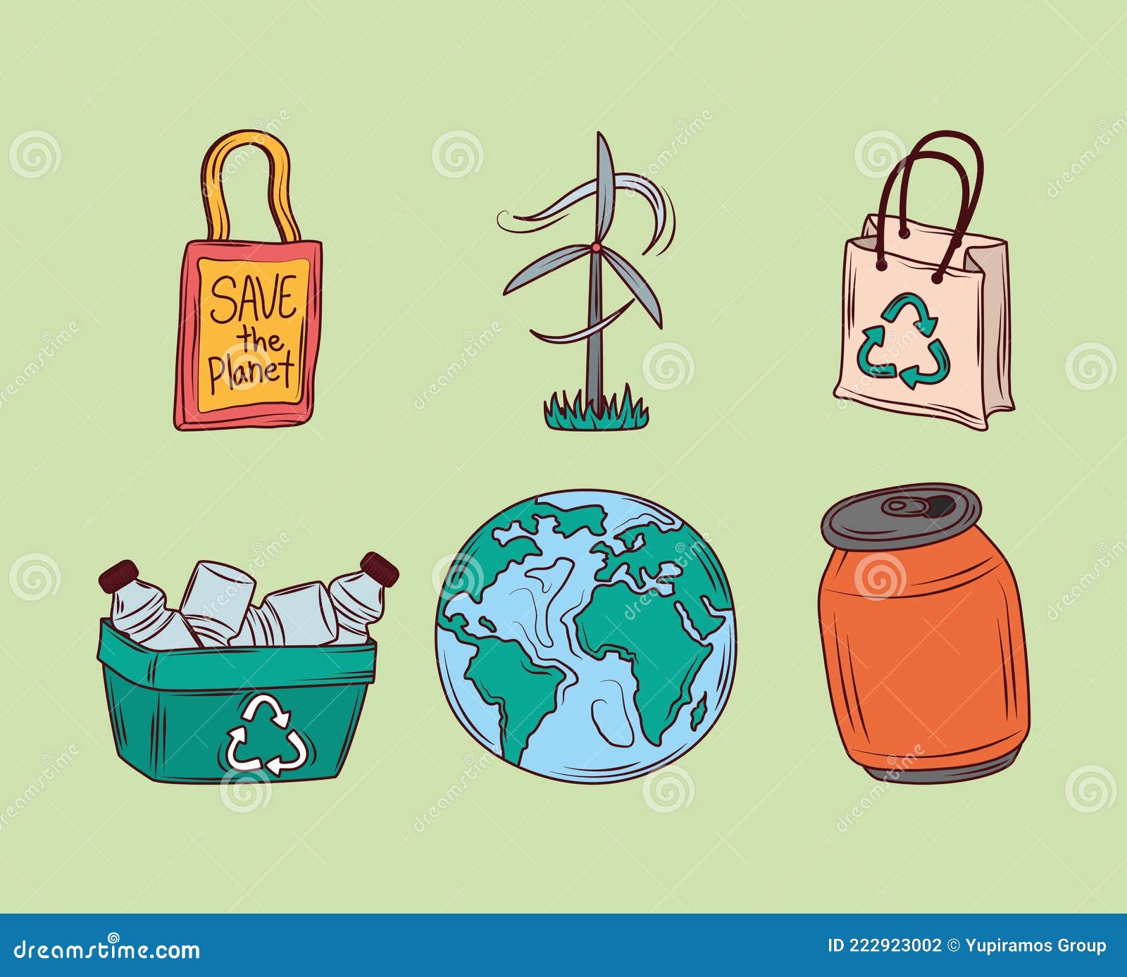 Set of eco doodle stock vector. Illustration of industry - 222923002