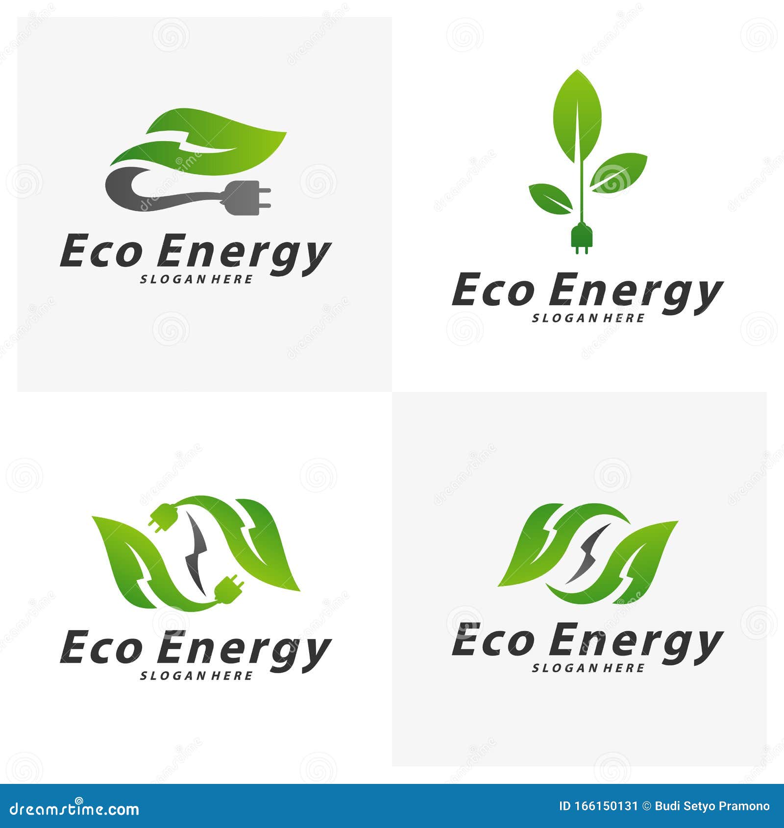 Set of Eco Energy Logo Template Design Vector, Emblem, Design Concept ...