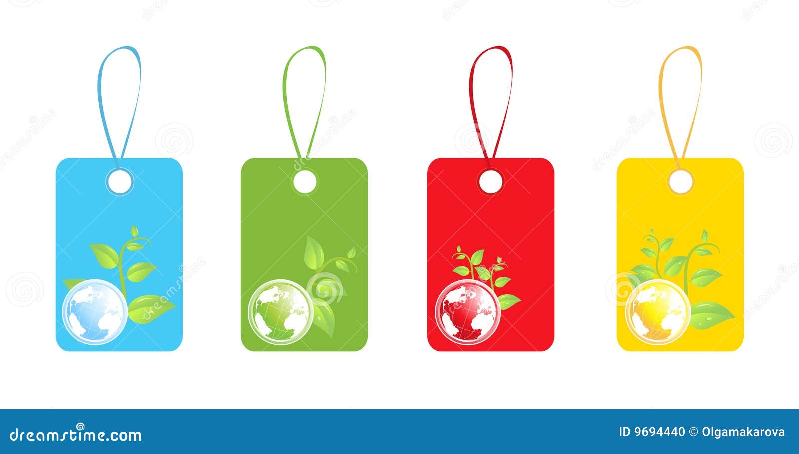 Set of eco labels stock vector. Illustration of business - 9694440
