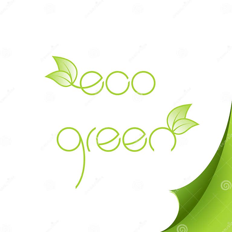 Set of eco logos on paper. stock vector. Illustration of environmental ...