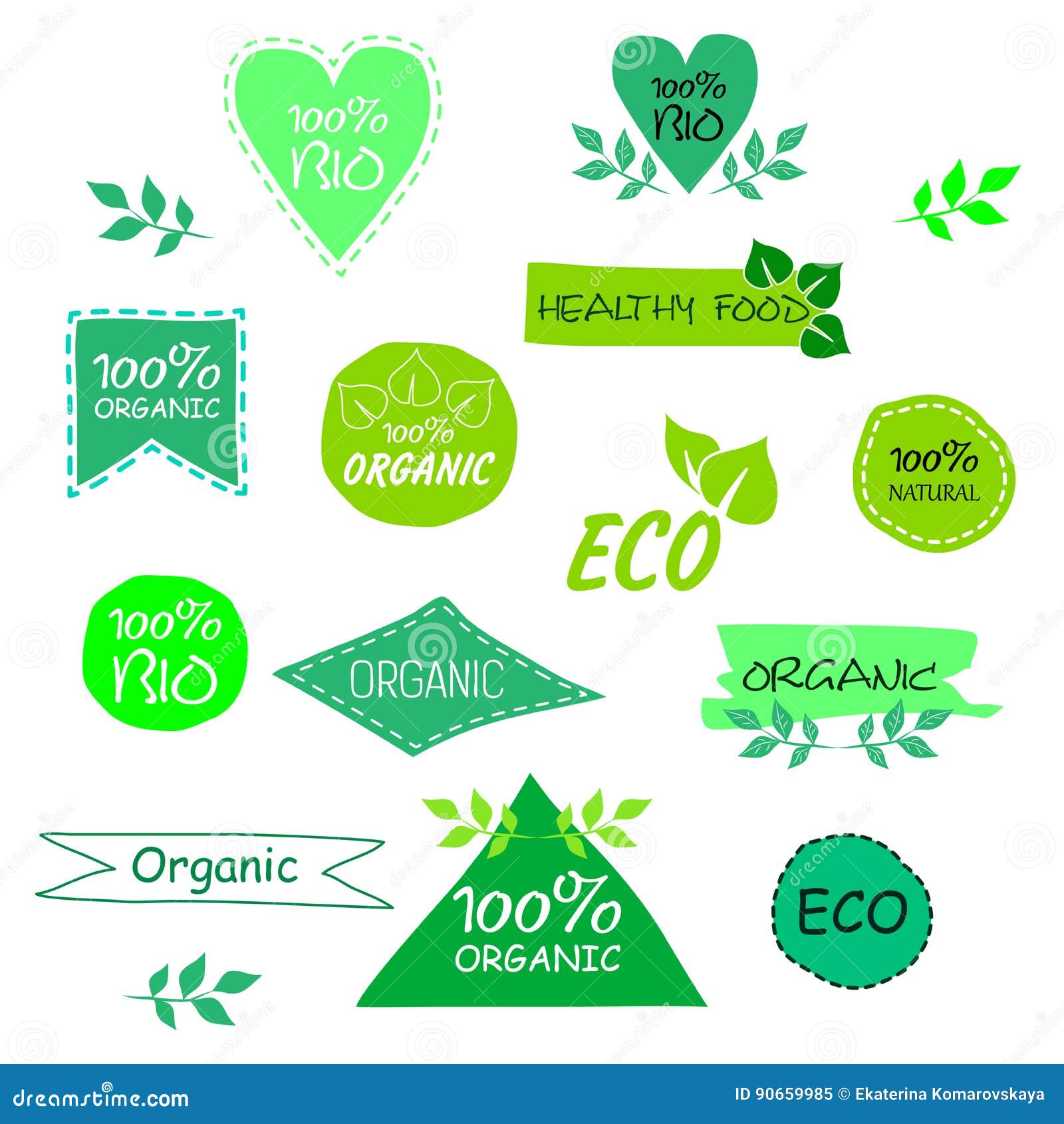 Set of eco signs stock vector. Illustration of bulb, environment - 90659985
