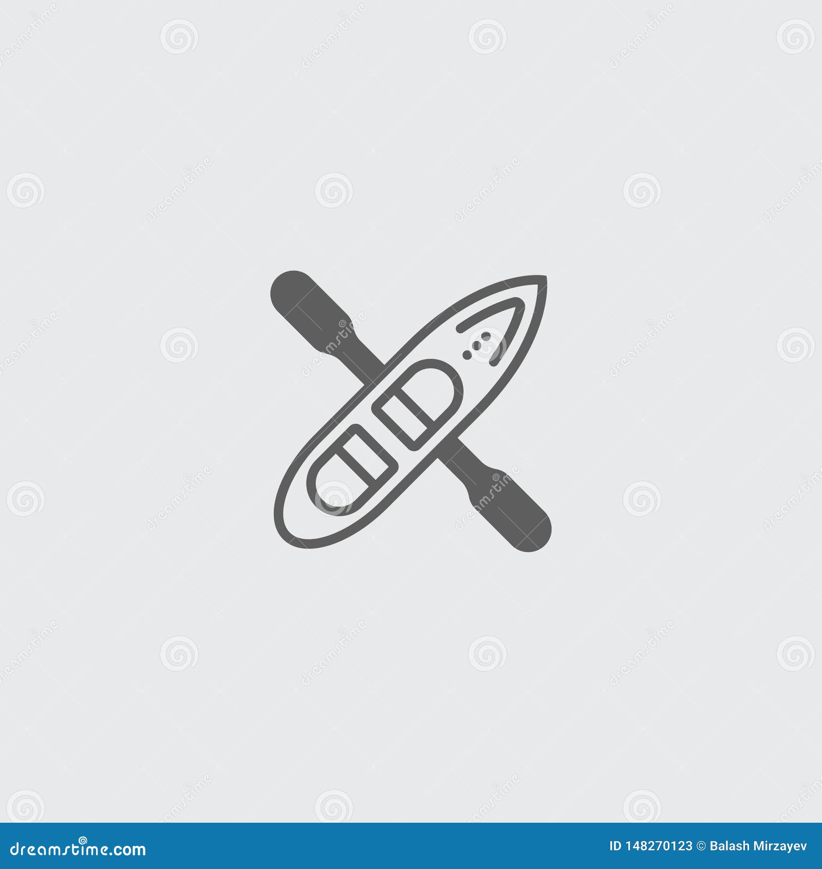 Black Line Rowboat Icon Vector. Stock Vector - Illustration of graphic ...