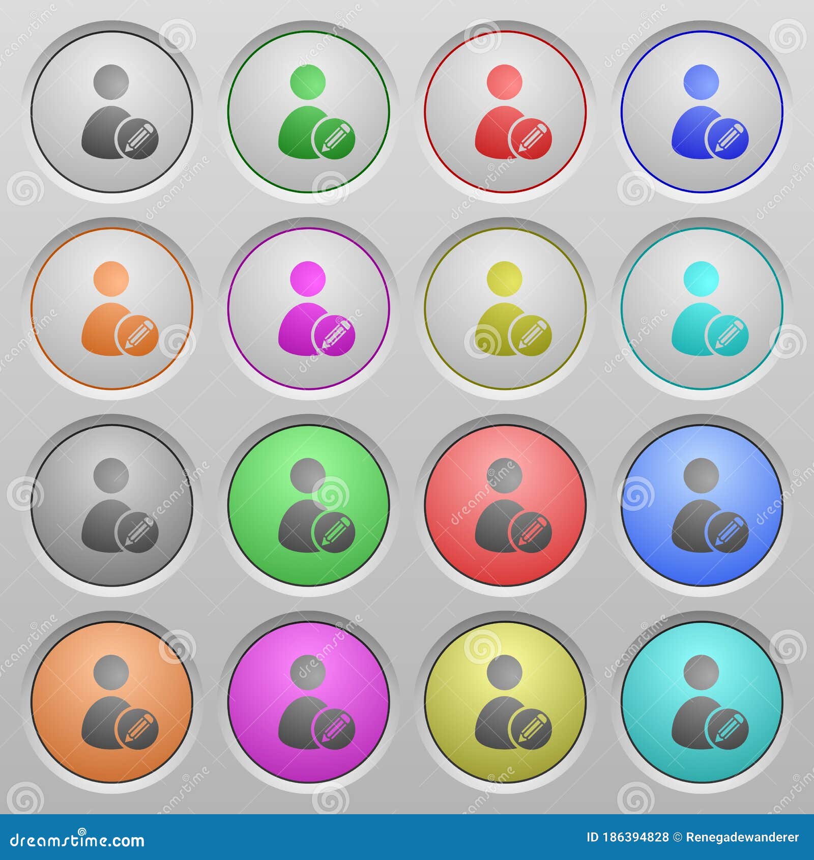 Edit User Simple Icon. Profile Avatar Sign. Vector Illustration ...