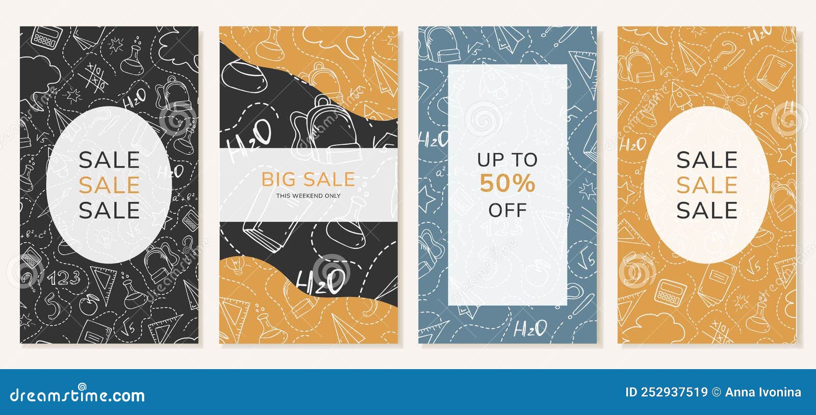 A Set of Editable Cover Templates for Social Media Posts on a School ...