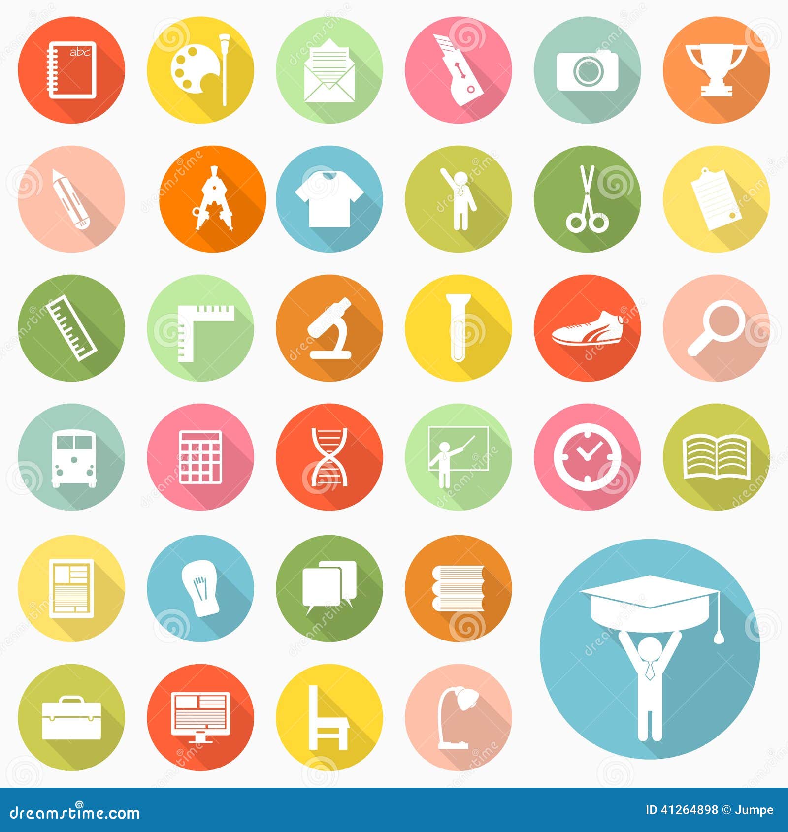 Set of education icons stock vector. Illustration of graduated - 41264898