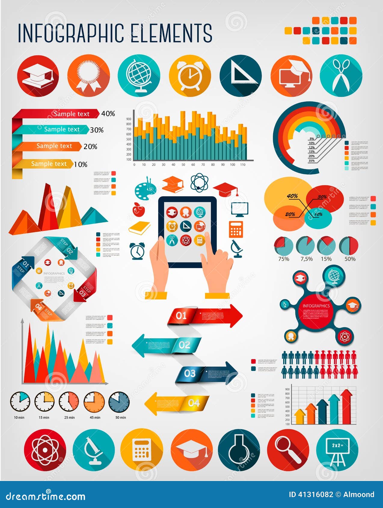Education Infographics With Open Book Vector Illustration ...