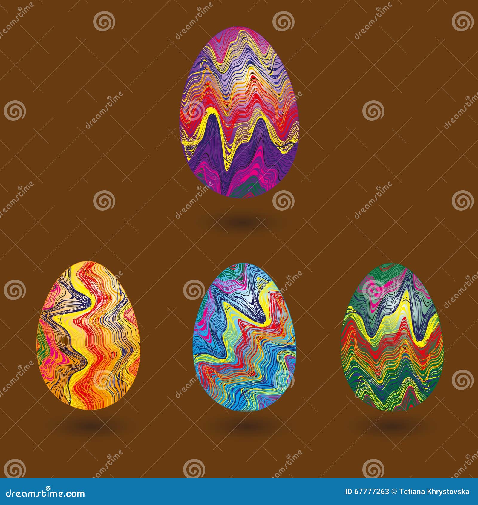 Set Eggs with Abstract Pattern Stock Vector - Illustration of drawing ...