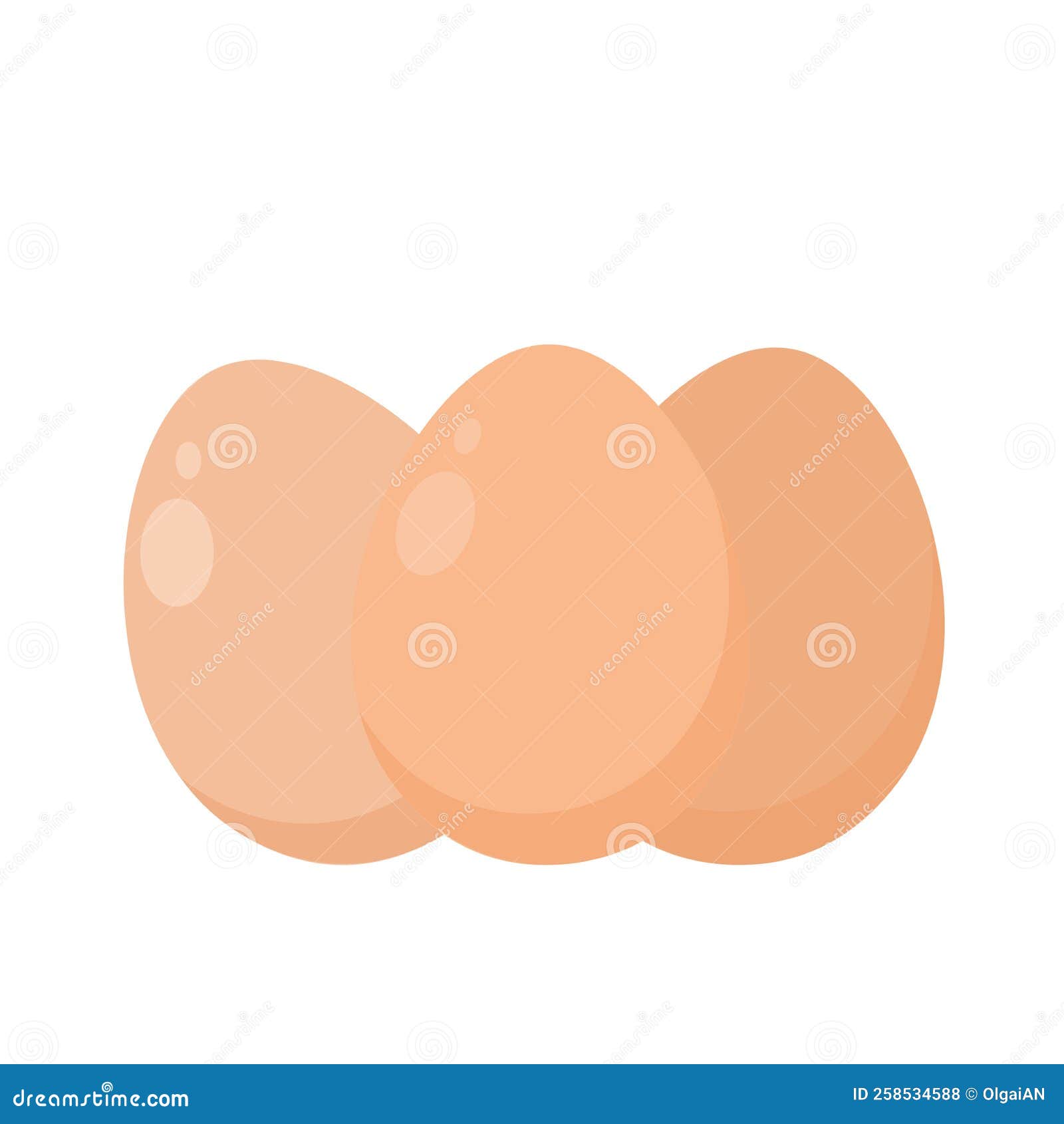 Set of Eggs in a Flat Style. Vector Illustration in a Flat Style. Stock ...