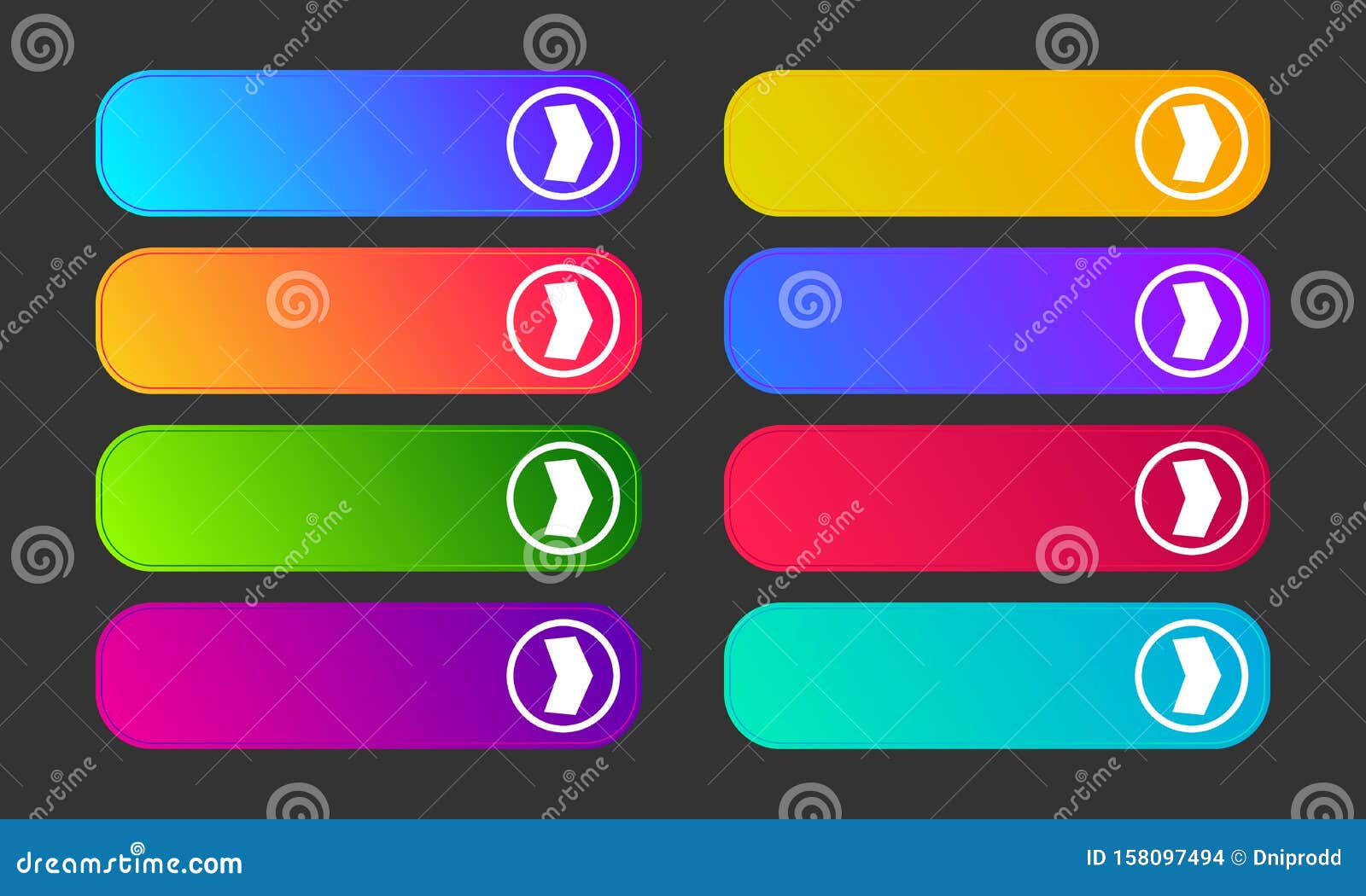 Set of Eight Modern Gradient Buttons with Arrows Stock Vector ... Set of Eight Modern Gradient Buttons with Arrows Stock Vector ...