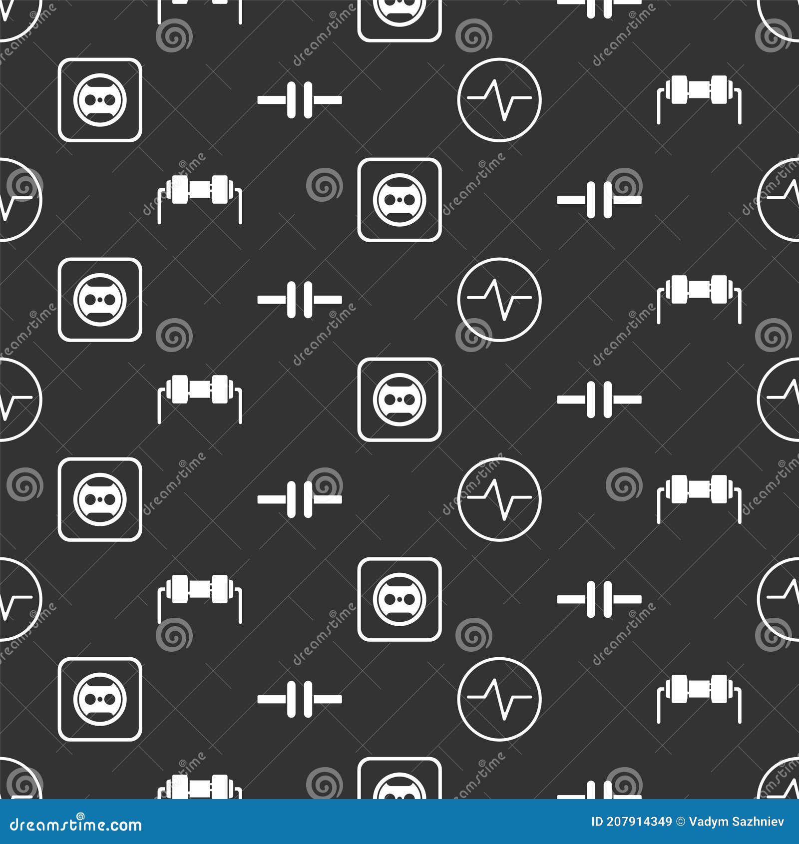 Set Electric Circuit Scheme, Resistor Electricity, Electrical Outlet ...