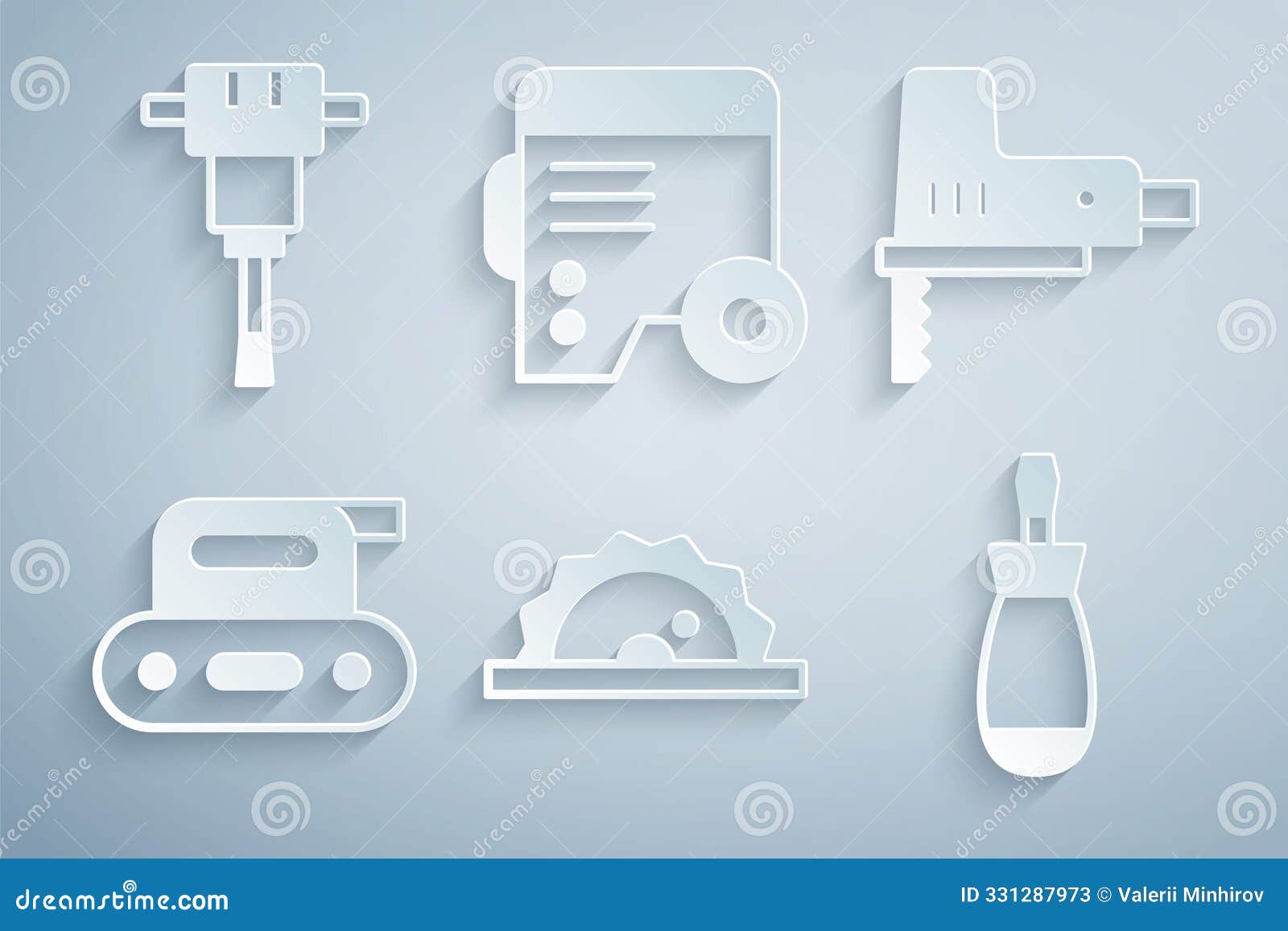 Set Electric Circular Saw, Jigsaw, Planer Tool, Screwdriver, Power ...