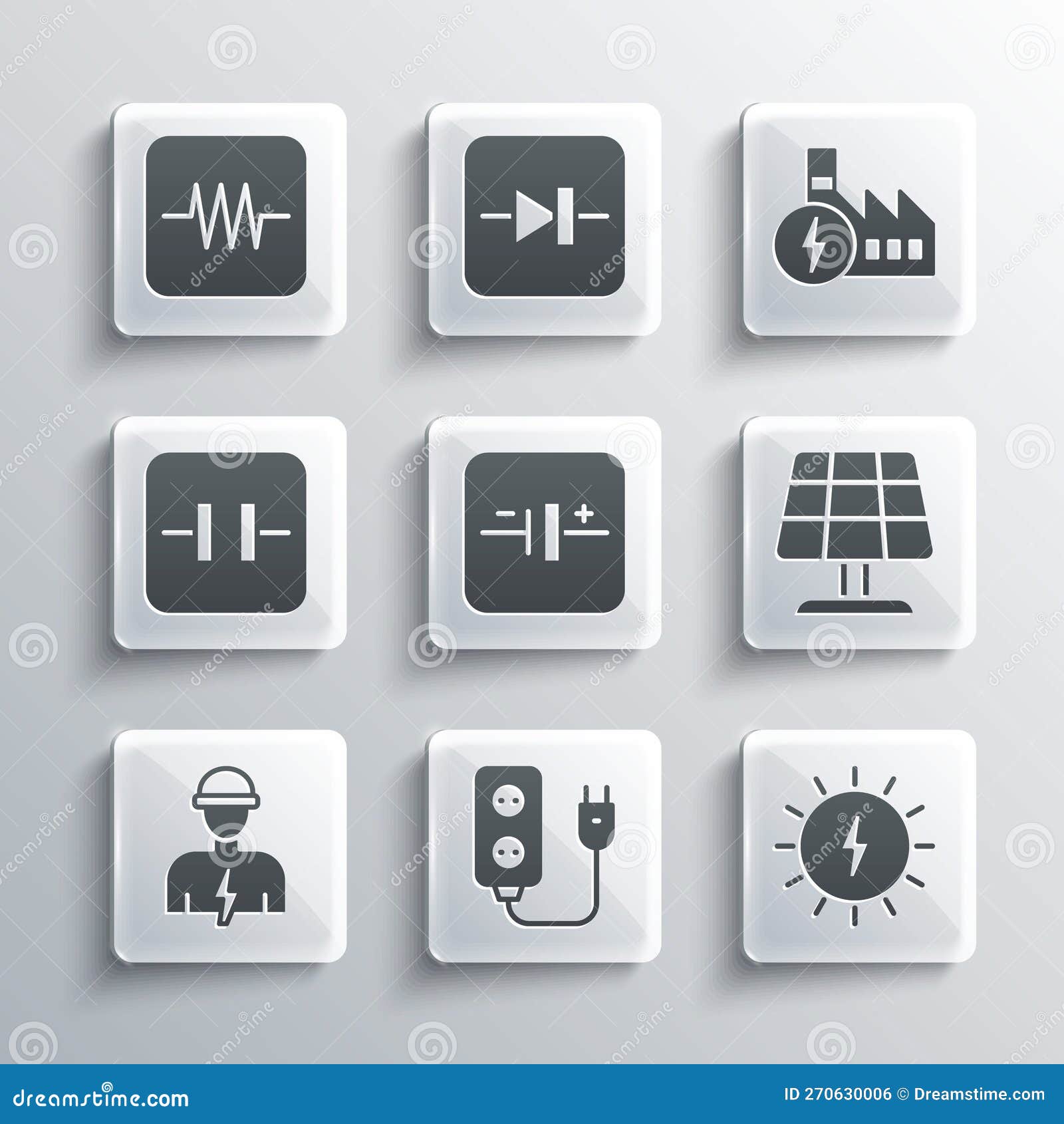 Set Electric Extension, Solar Energy Panel, DC Voltage Source ...