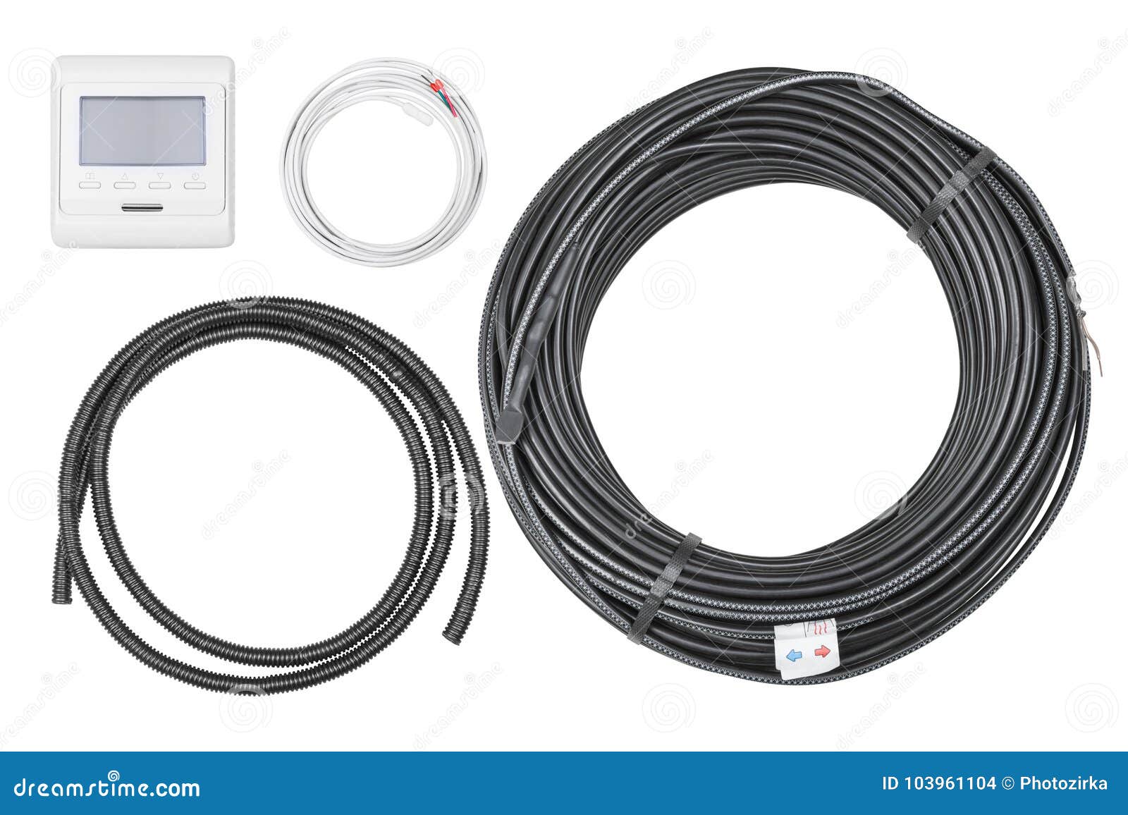 Electric Floor Heating System Installation In New House. Room With ...