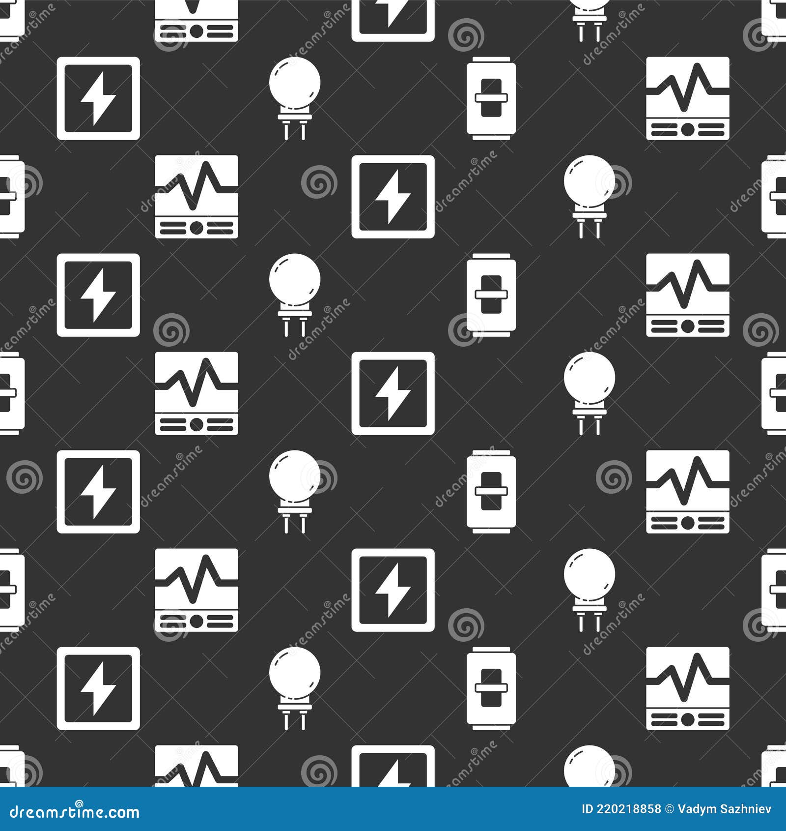 Set Electric Light Switch, Electrical Measuring Instruments, Lightning ...