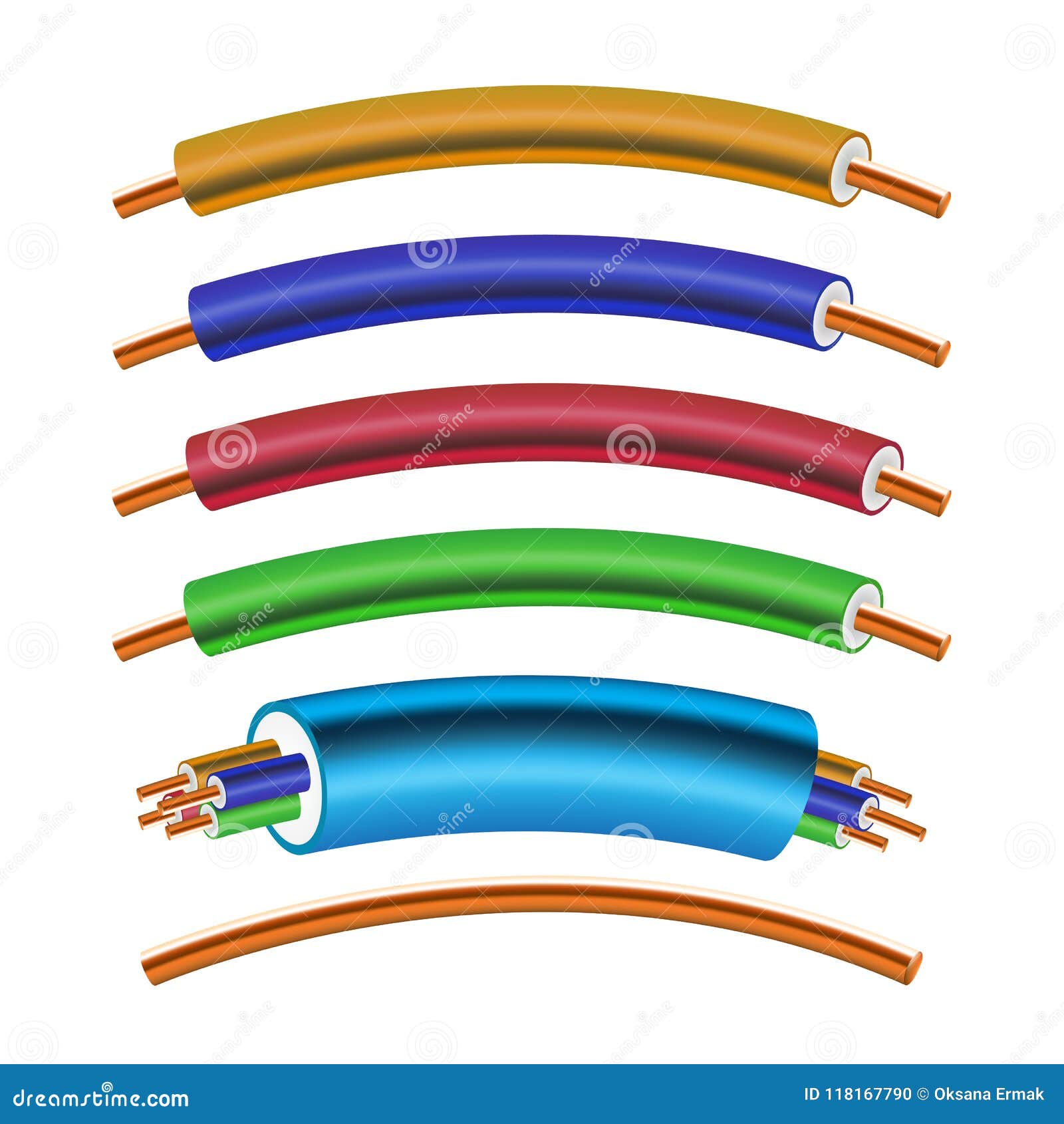 Realistic Vector Wires stock vector. Illustration of energy - 118167790