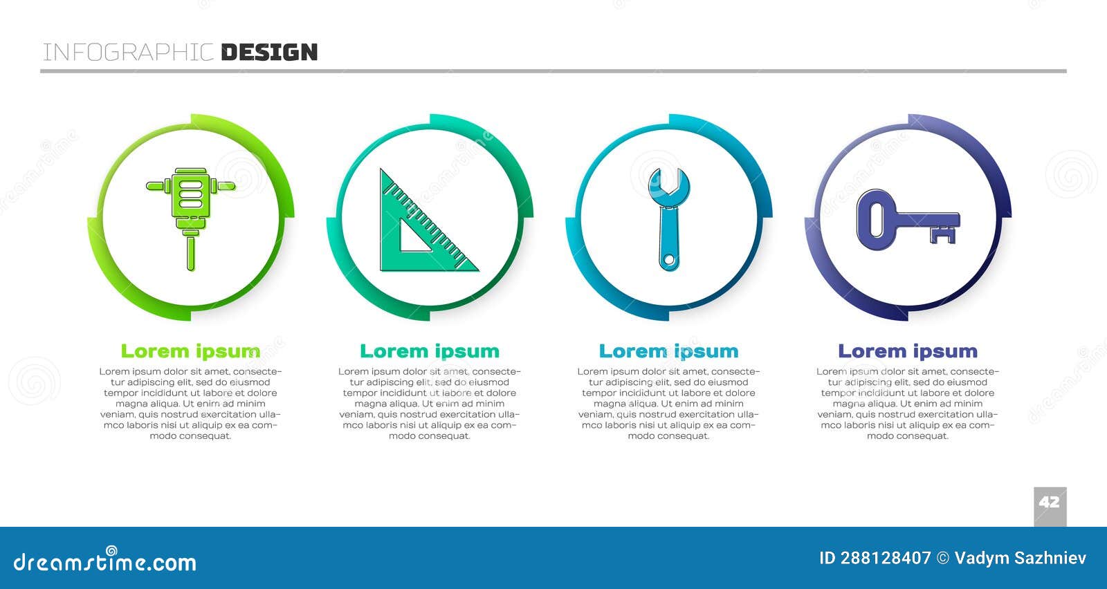 Set Electric Rotary Hammer Drill, Triangular Ruler, Wrench Spanner and ...
