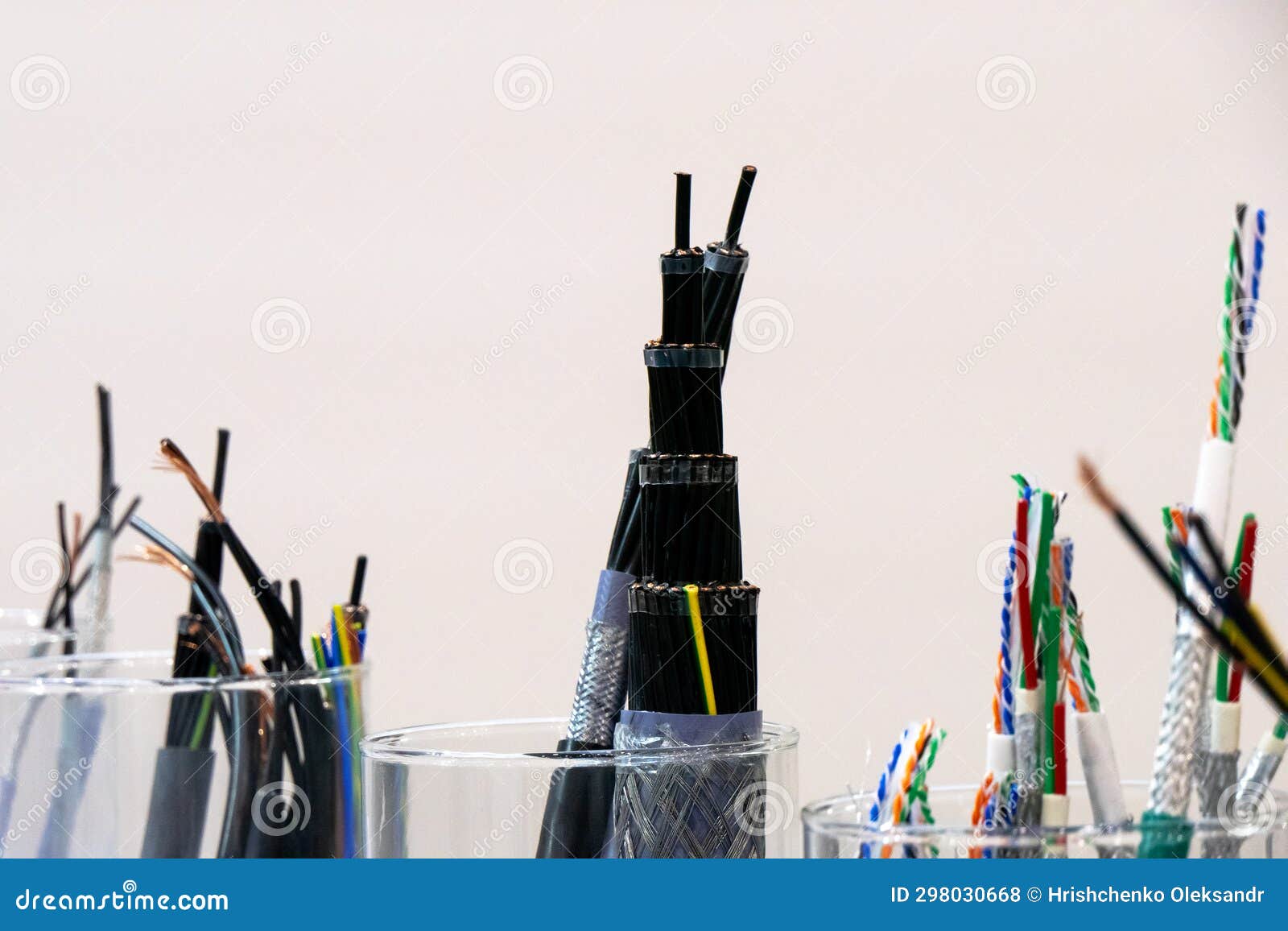 Set of Electrical Cables and Copper Wires in Insulation Stock Photo ...