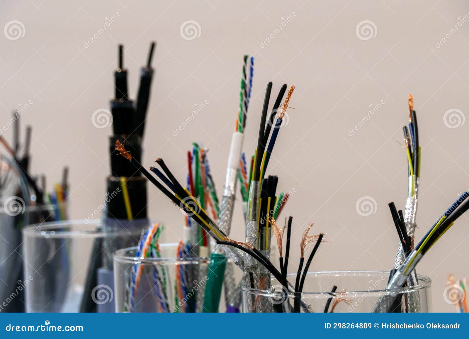 Set of Electrical Cables and Copper Wires in Insulation Stock Image ...