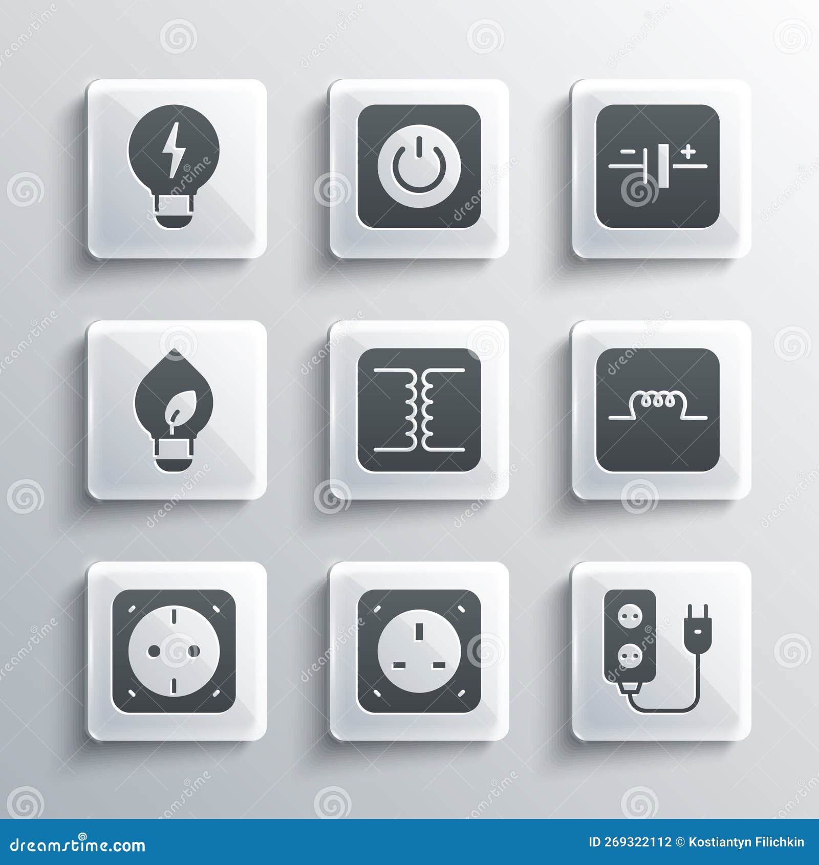 Set Electrical Outlet, Extension, Inductor in Electronic Circuit ...