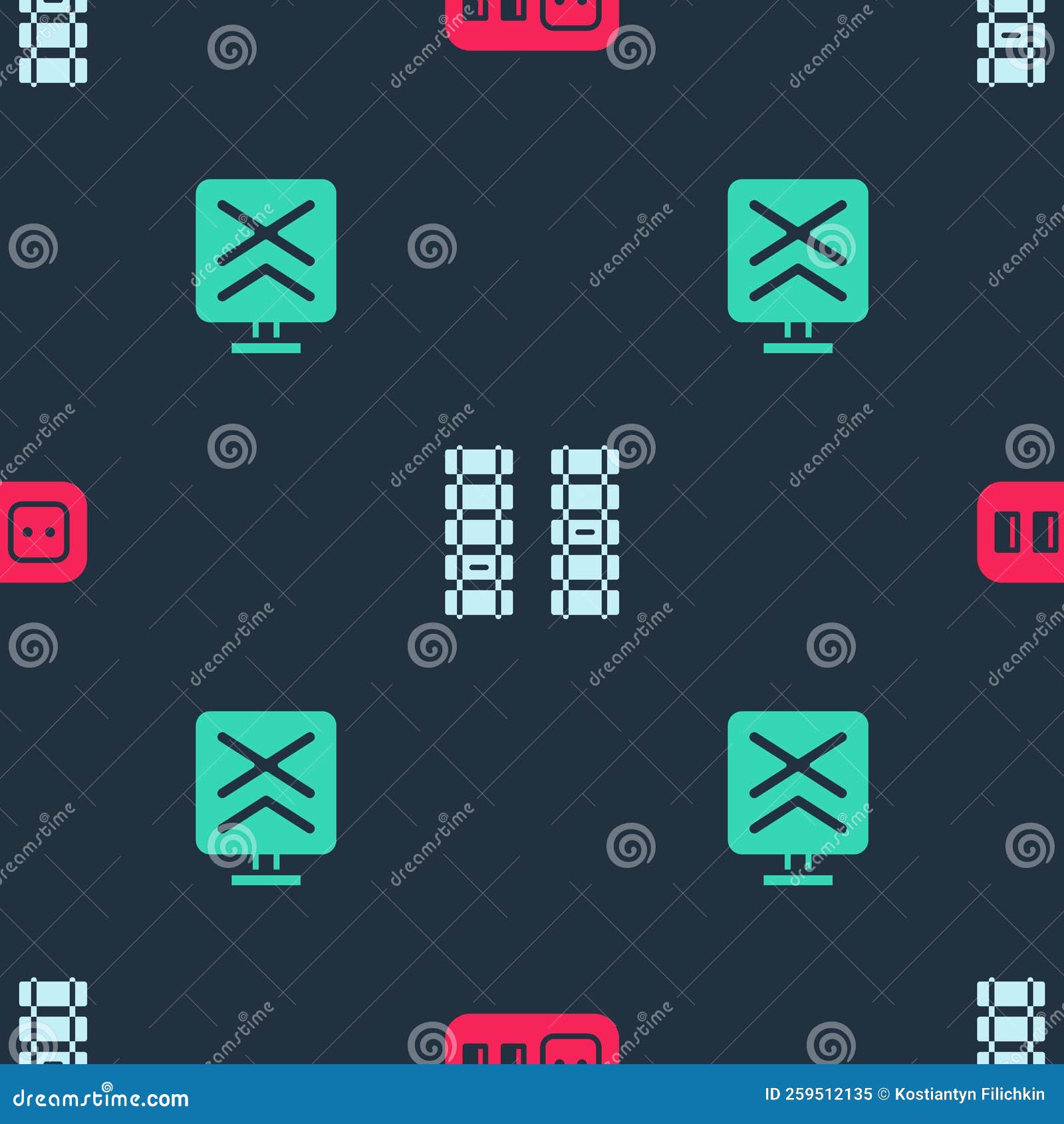 Set Electrical Outlet, Railway, Railroad Track and Railroad Crossing on ...