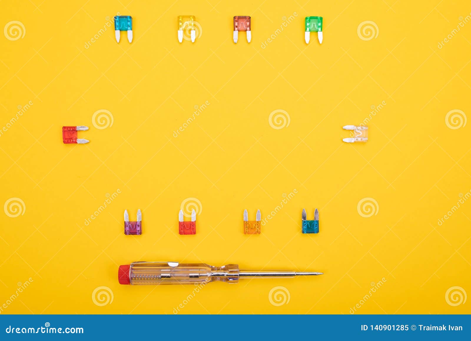 Set of Electrical Tool on Colorful Background Stock Image - Image of ...