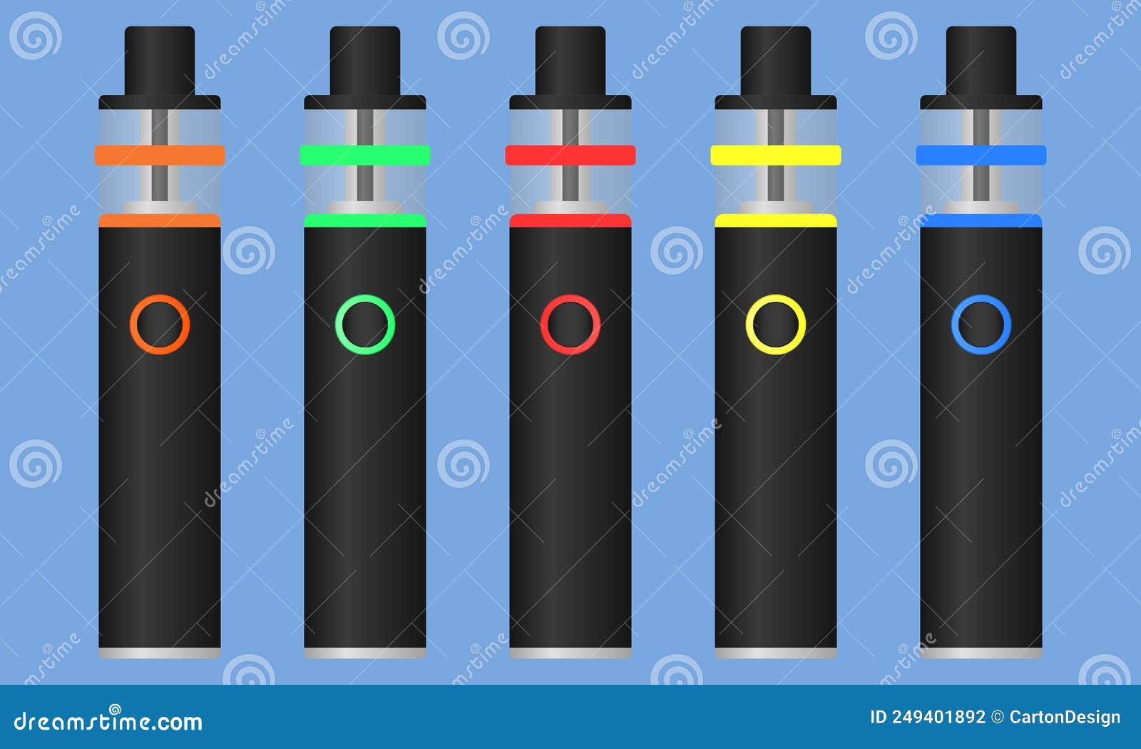 Set of Electronic Cigarettes. Vector Vapes Stock Vector - Illustration ...